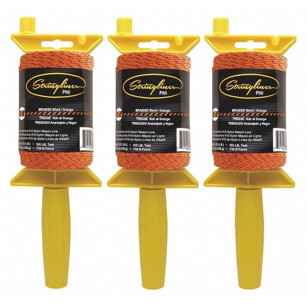 Stringliner Mason's Line Reel,Black/Orange,500',PK3 25491 - Walmart.com