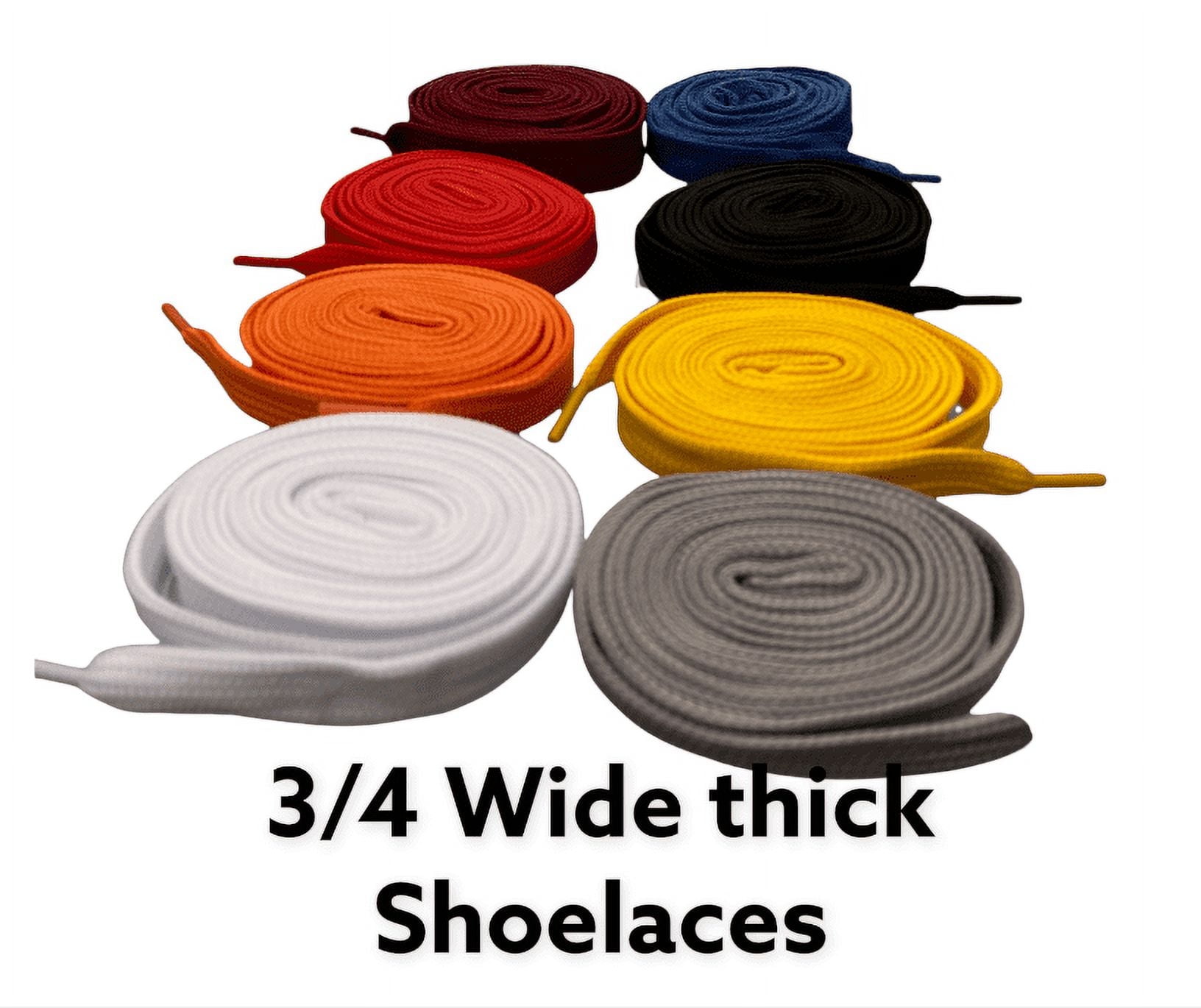 STRINGS Shoe Lace Company Thick High Quality Shoelaces Black, 45 inch ...