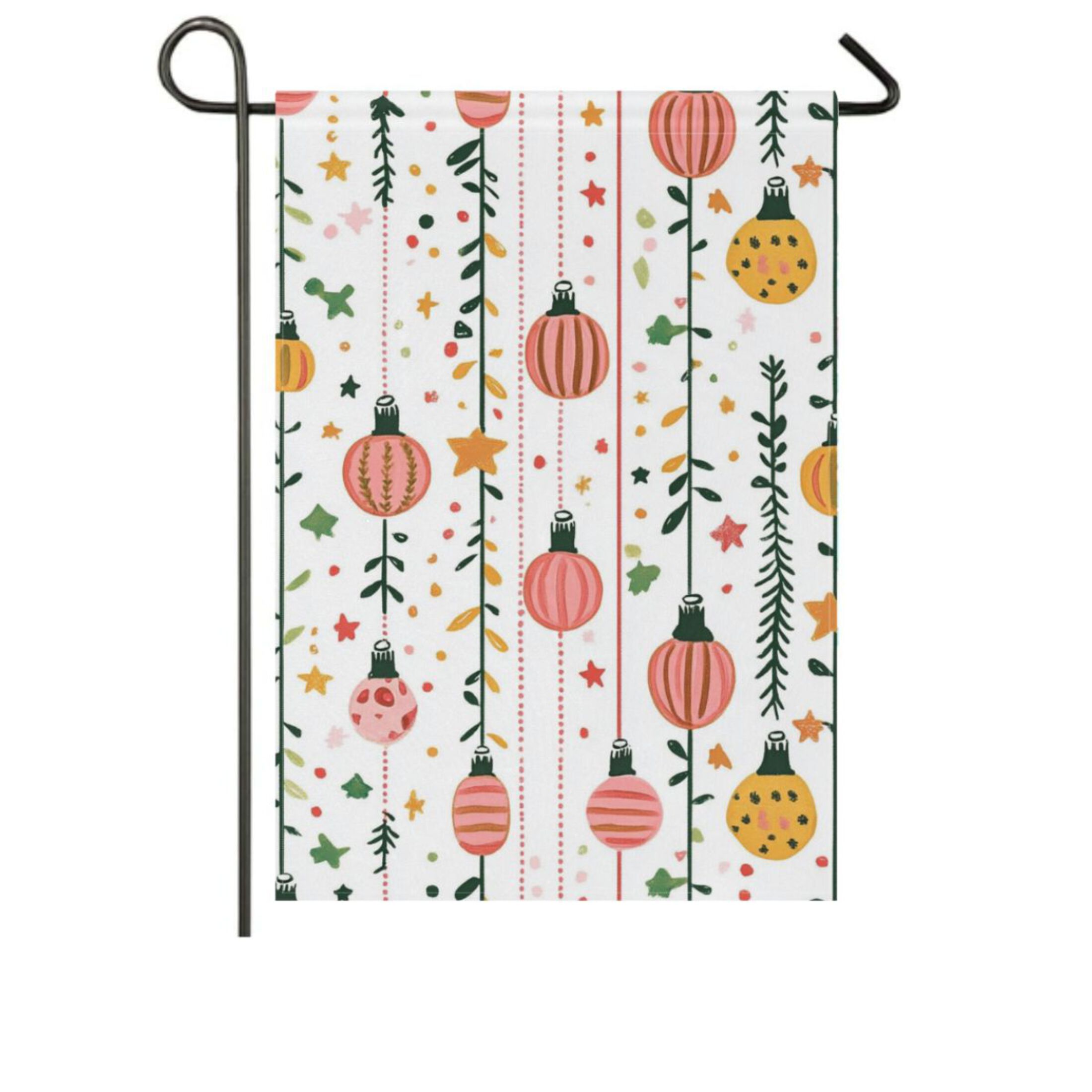 Strings Of Lights Leaves Stars Garden Flags Double Sided Banners ...