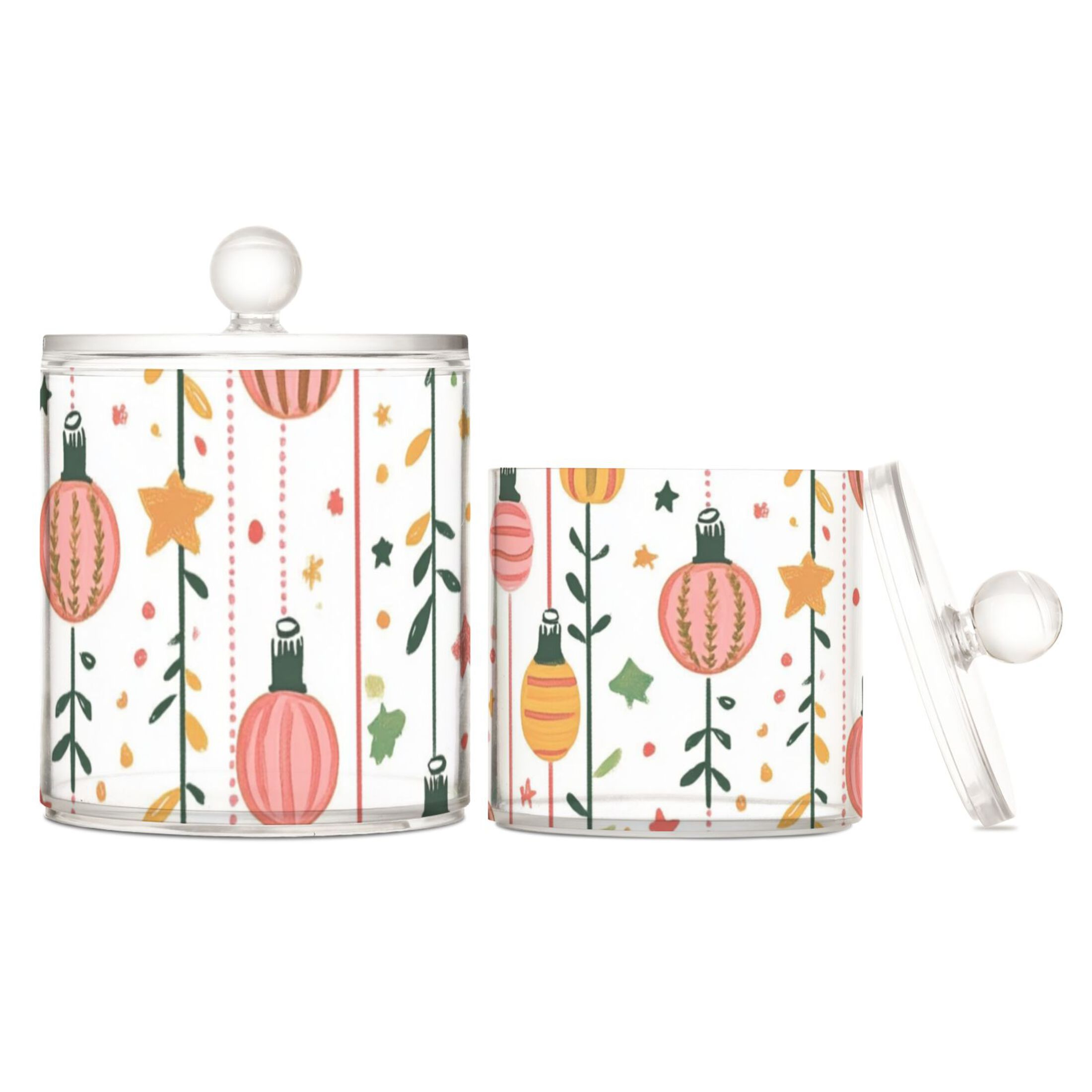 Strings Of Lights Leaves Stars Translucent Plastic Cans Storage ...