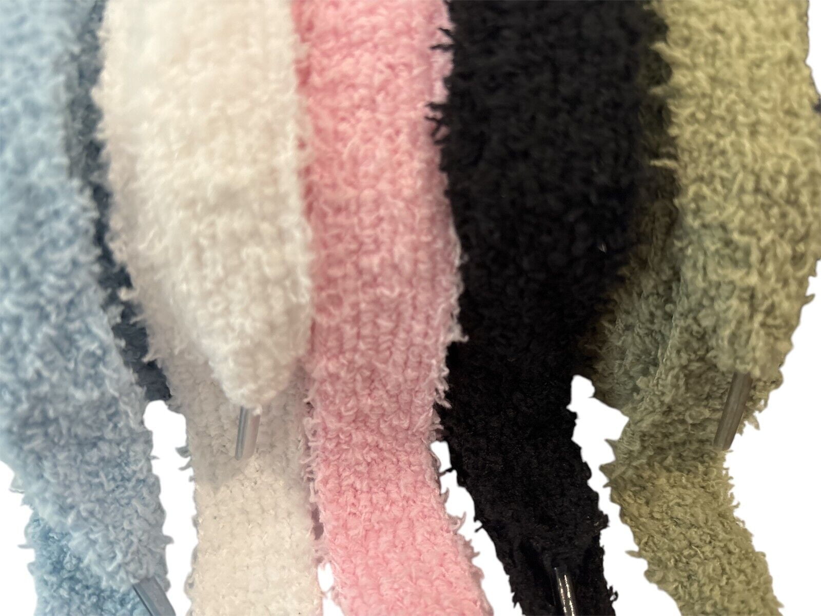Strings Shoelaces Fuzzy Soft 3/4 Wide & Thick Optional Metal Tips (MPN ...