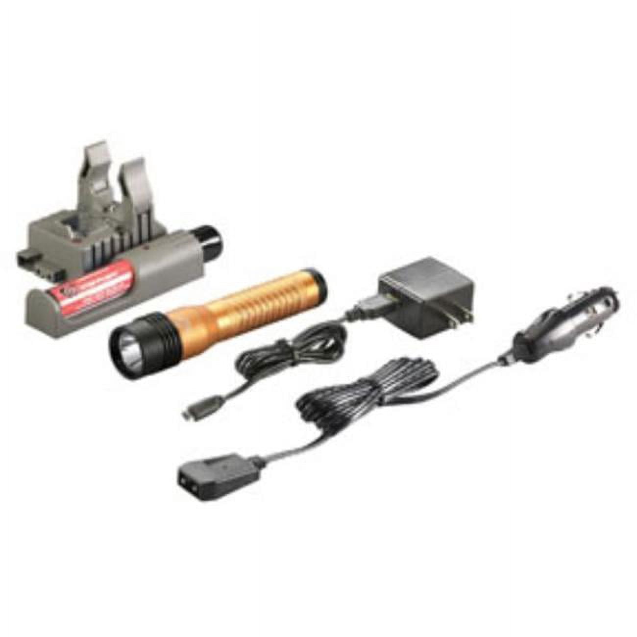Strion LED HL Rechargeable Flashlight with 120V AC & 12V DC Piggyback ...