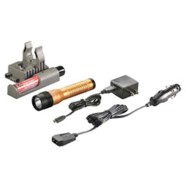 Strion LED HL Rechargeable Flashlight with 120V AC & 12V DC Piggyback ...