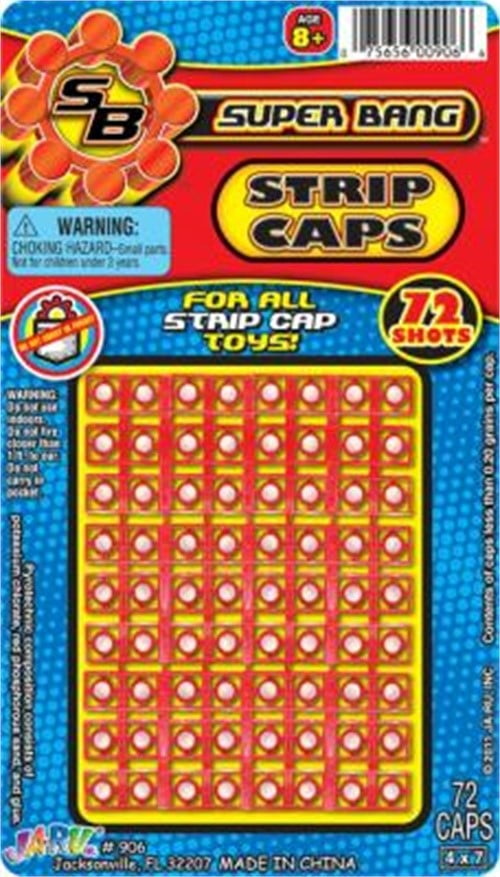 Strip Caps Bl. 72 Shots 4X7, PartNo 906, by Ja-Ru Inc., Toys, Boys ...