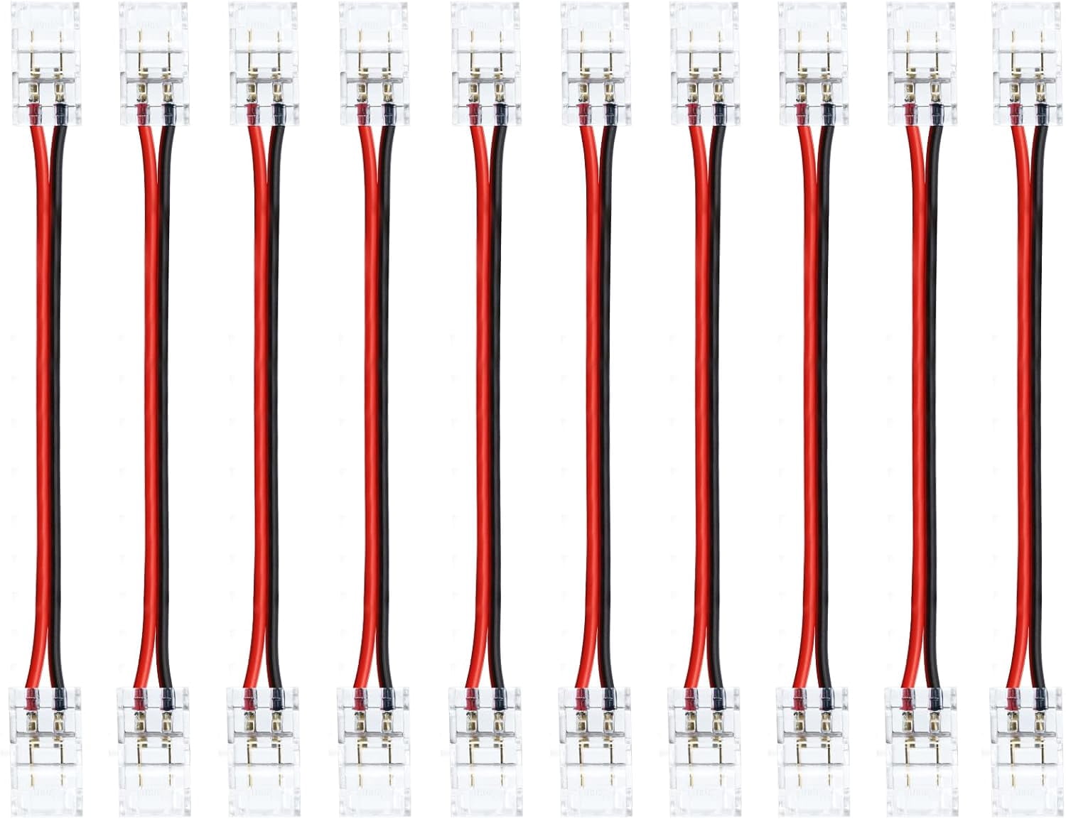 Strip Connectors 2Pin 8mm, 10 count Solderless Jumper, Connectors for ...