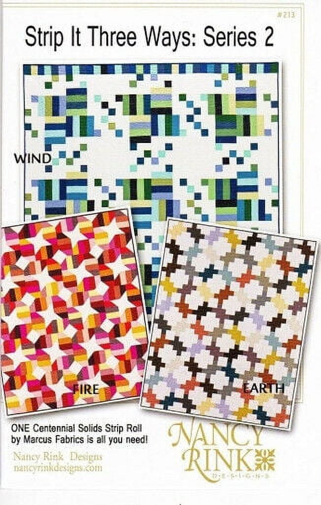 Strip It Three Ways Series 2 Quilt Patterns from Nancy Rink Eart - Walmart.com