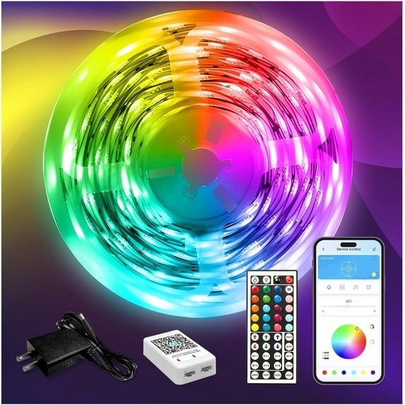 Strip Lights 110ft, Lighting Strips with App Remote Control, Music Sync ...