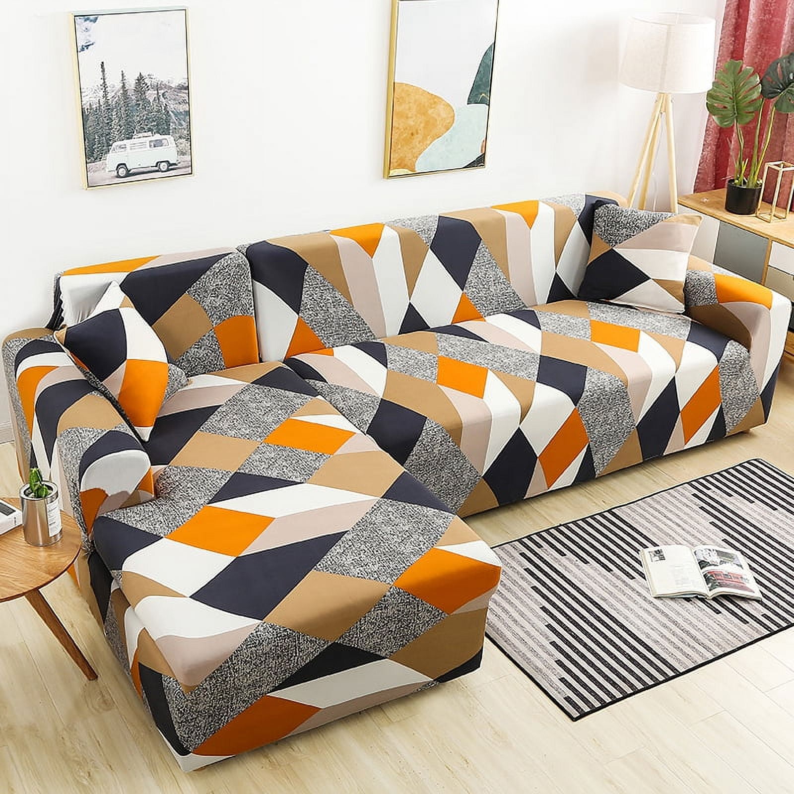 Strip Pattern Stretch Elastic Sofa Covers for Living Room Needs Order ...
