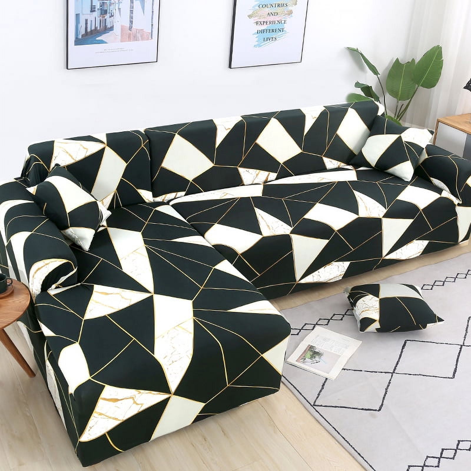 Strip Pattern Stretch Elastic Sofa Covers for Living Room Needs Order ...