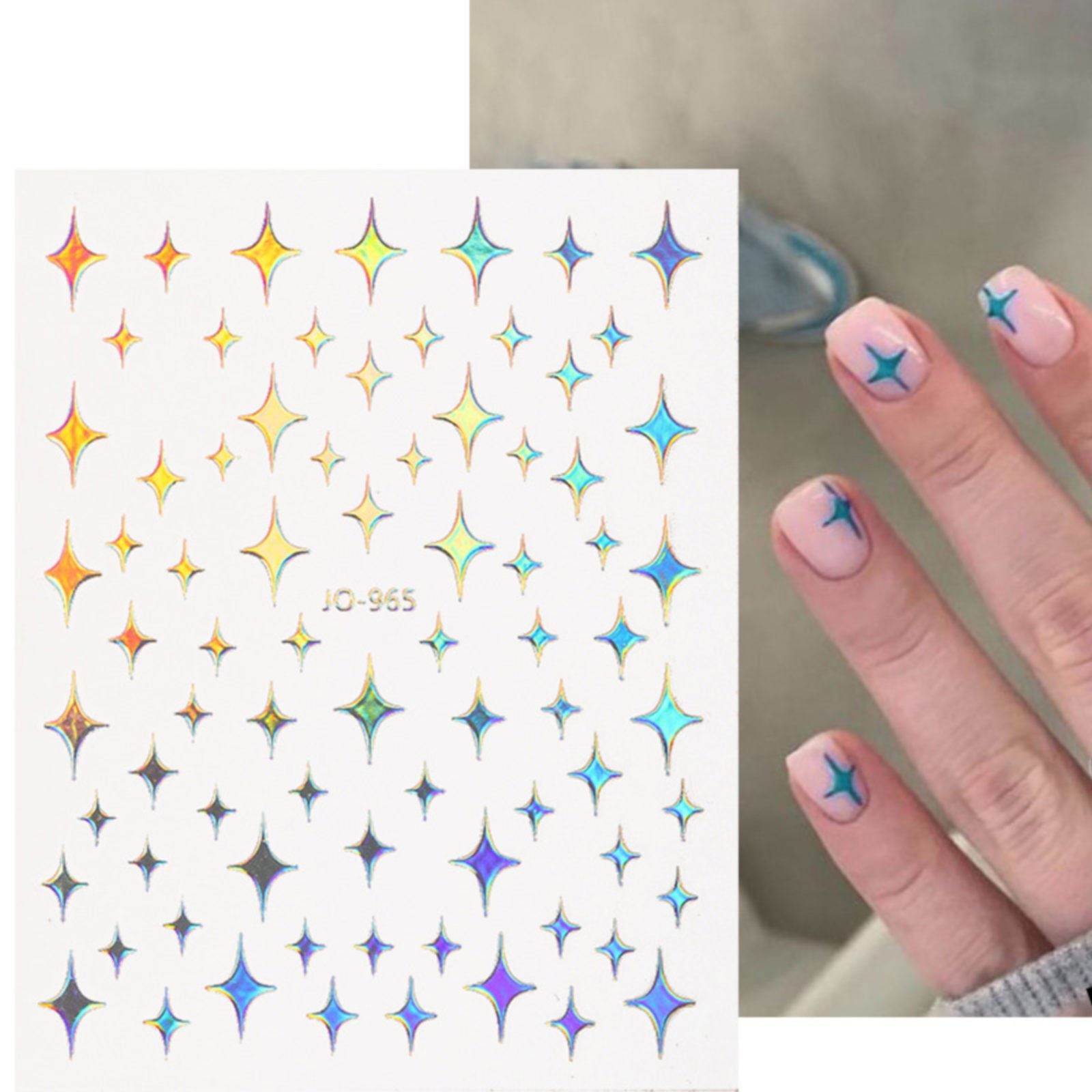 Strip Sticker Lights Press on Nail Adhesive Tape Letter Nail Stickers ...