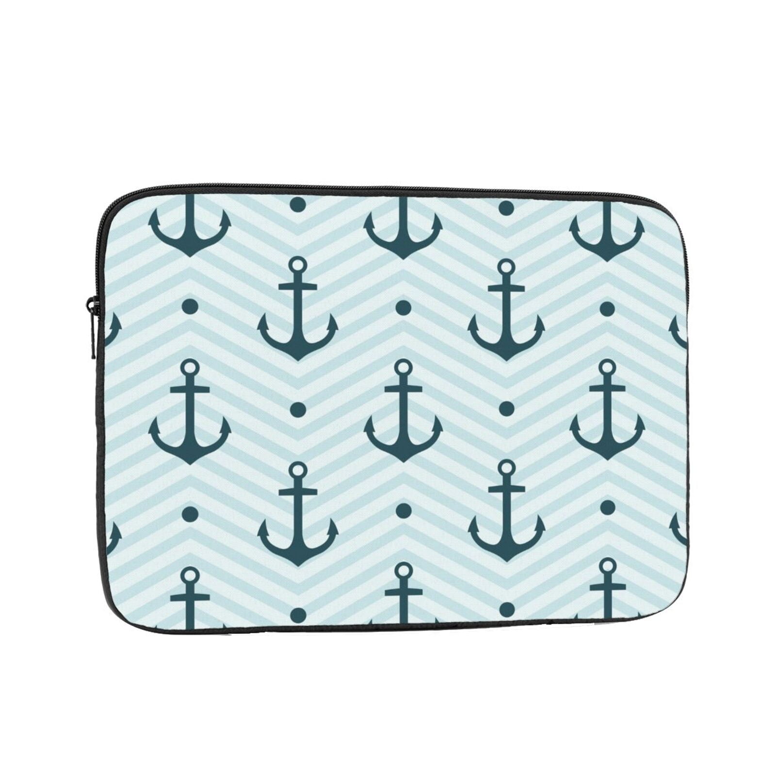 Stripe Anchors 13 inch Portable Laptop Sleeve Compatible with MacBook ...