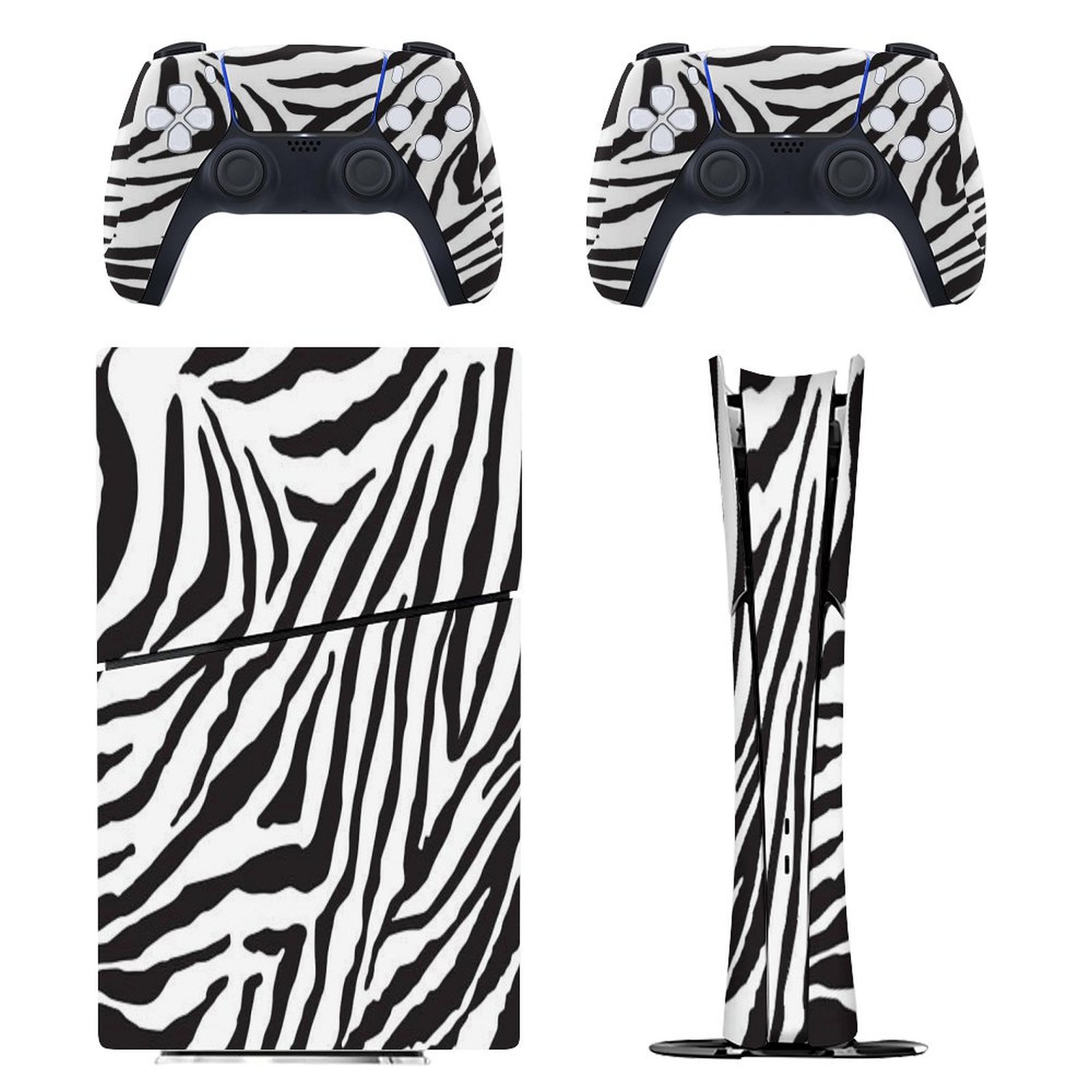 Stripe Animals Jungle Tiger Pattern White PS5/PS5 Pro/PS5 Slim Digital ...