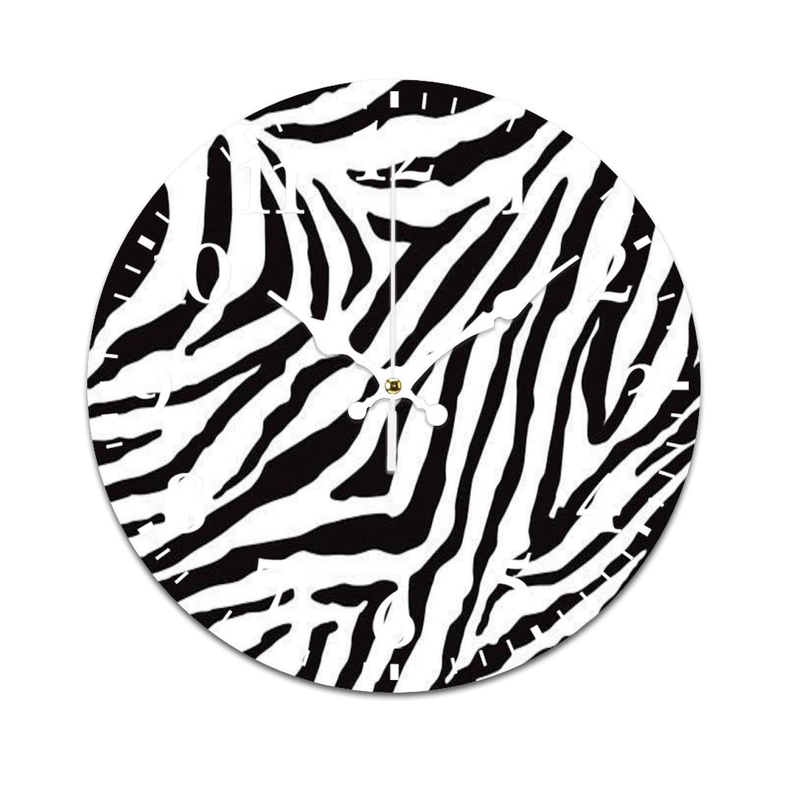 Stripe Animals Jungle Tiger Pattern White Wall Clock Modern Design ...