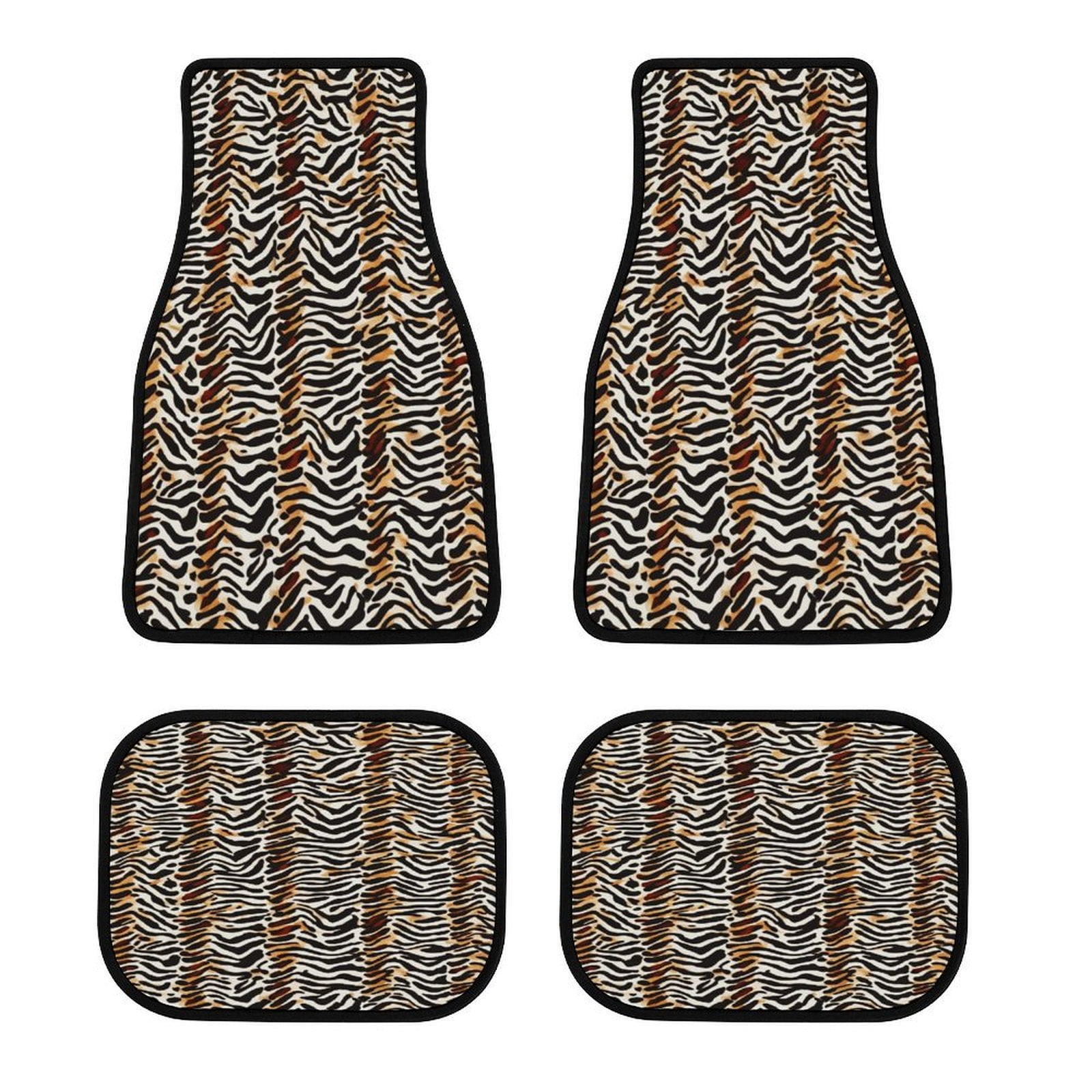Stripe Car Floor Mats 4 Pieces Car Floor Mats Full Set, All Weather ...
