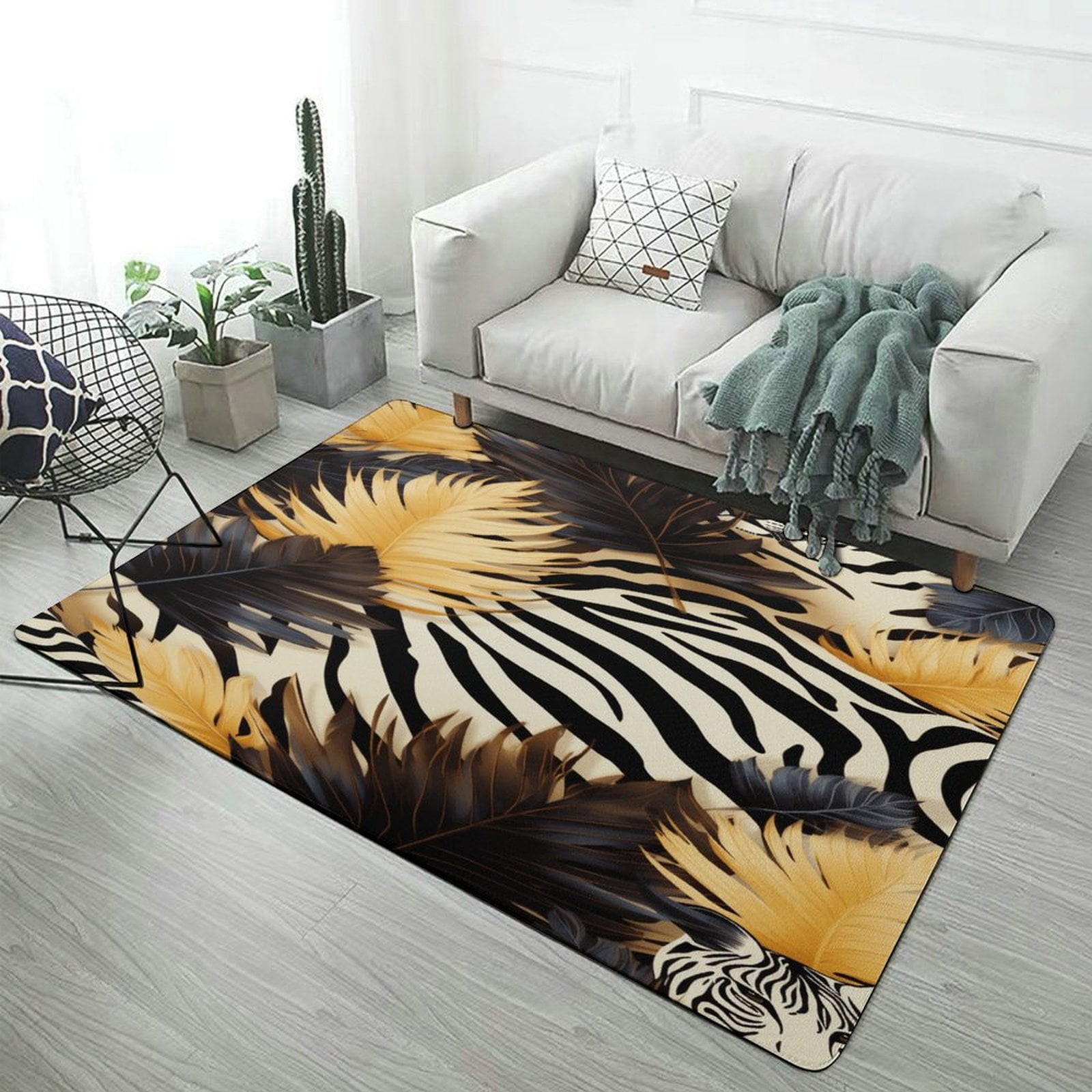 Stripe Carpet for Living Room Luxury Home Rations Coffee Table Large ...