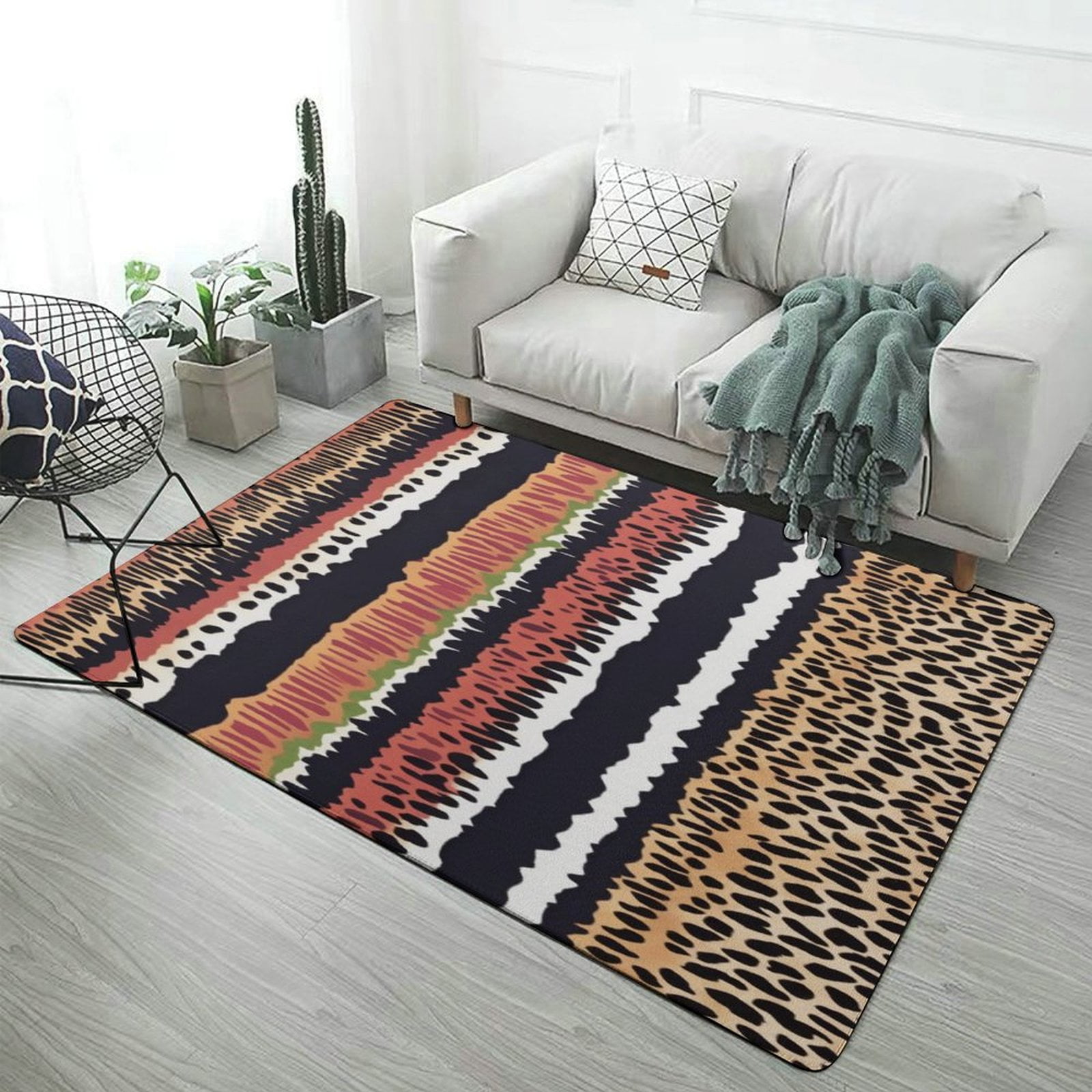 Stripe Carpet for Living Room Luxury Home Rations Sofa Coffee Table ...
