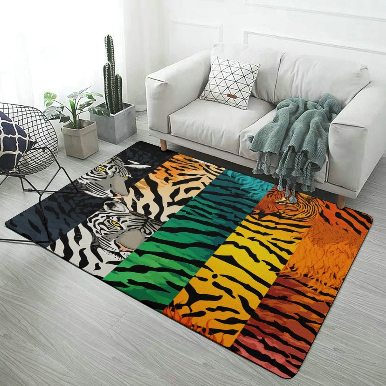 Stripe Carpet for Living Room Luxury Home Rations Sofa Coffee Table ...