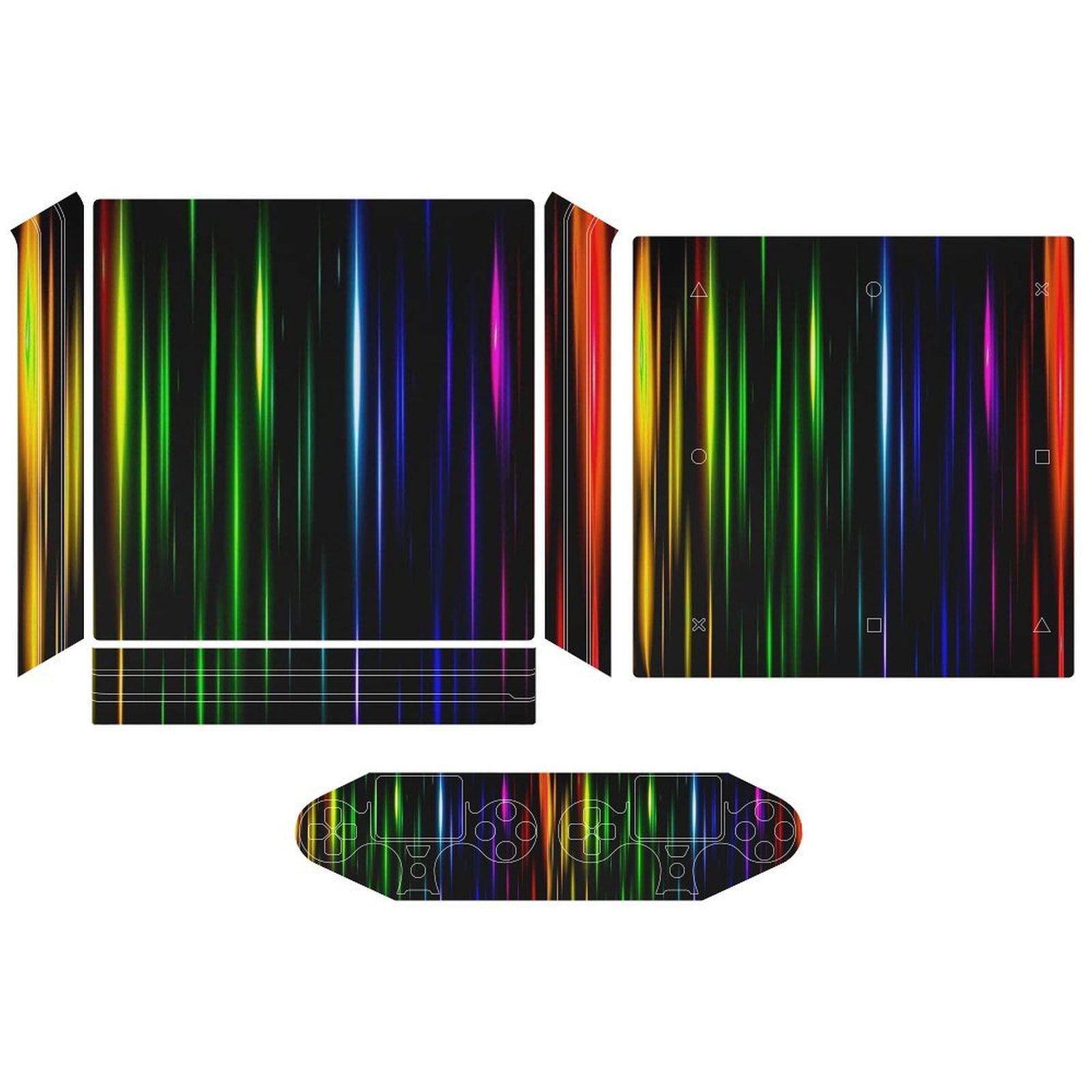 Stripe Color PS4/PS4 Pro/PS4 Slim Skin Sticker For Console And ...