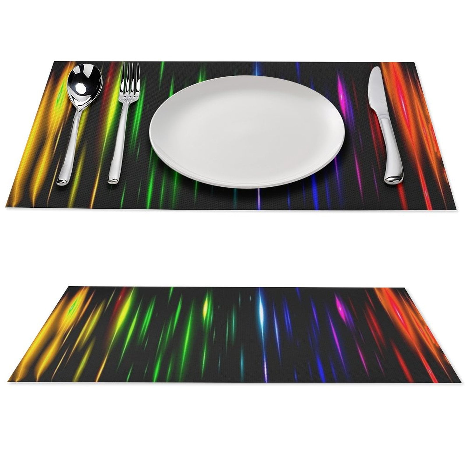 Stripe Color PVC Waterproof Place Mats Placemats Dining Table Placemat ...