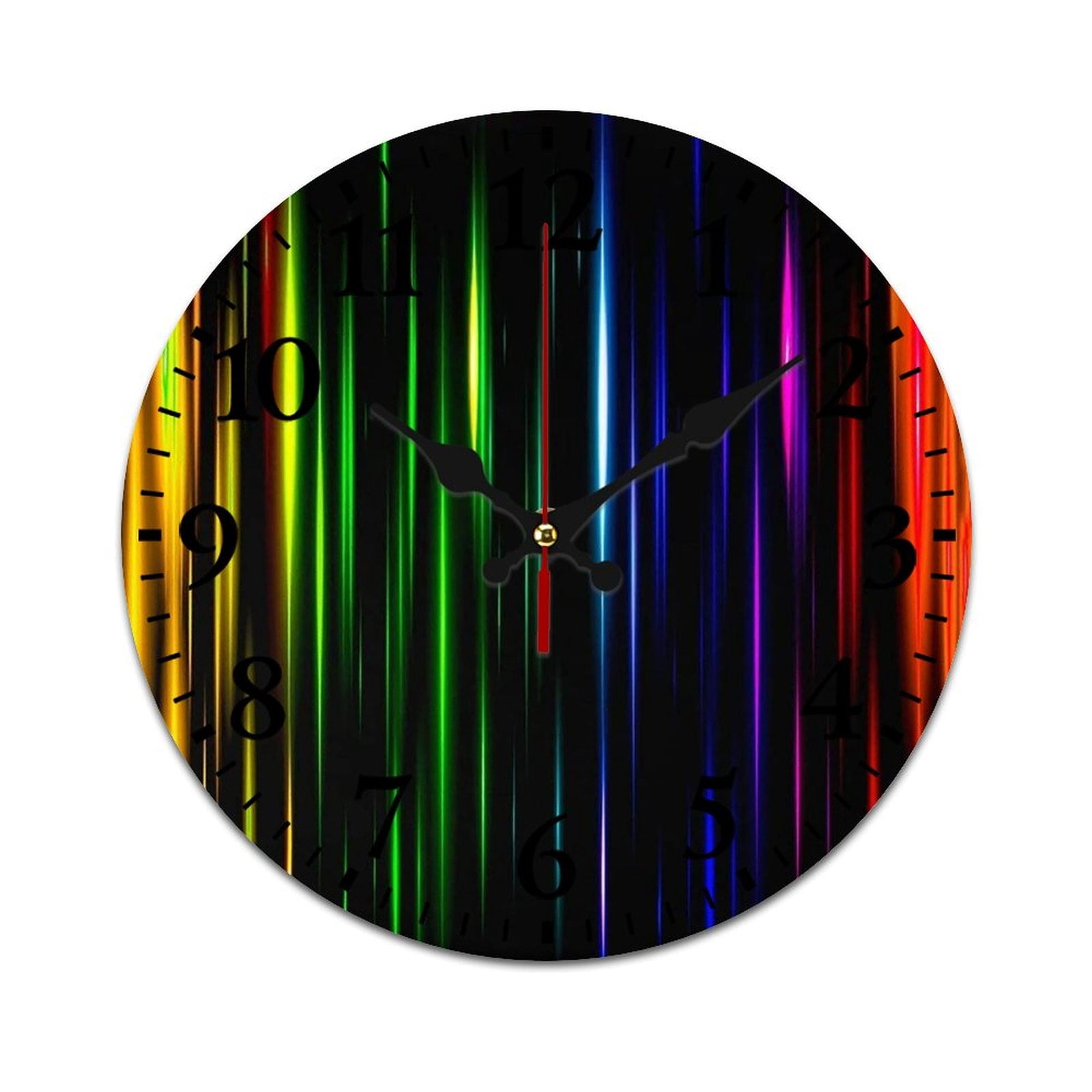 Stripe Color Wall Clock Modern Design Clocks Wall Hanging Home Office ...