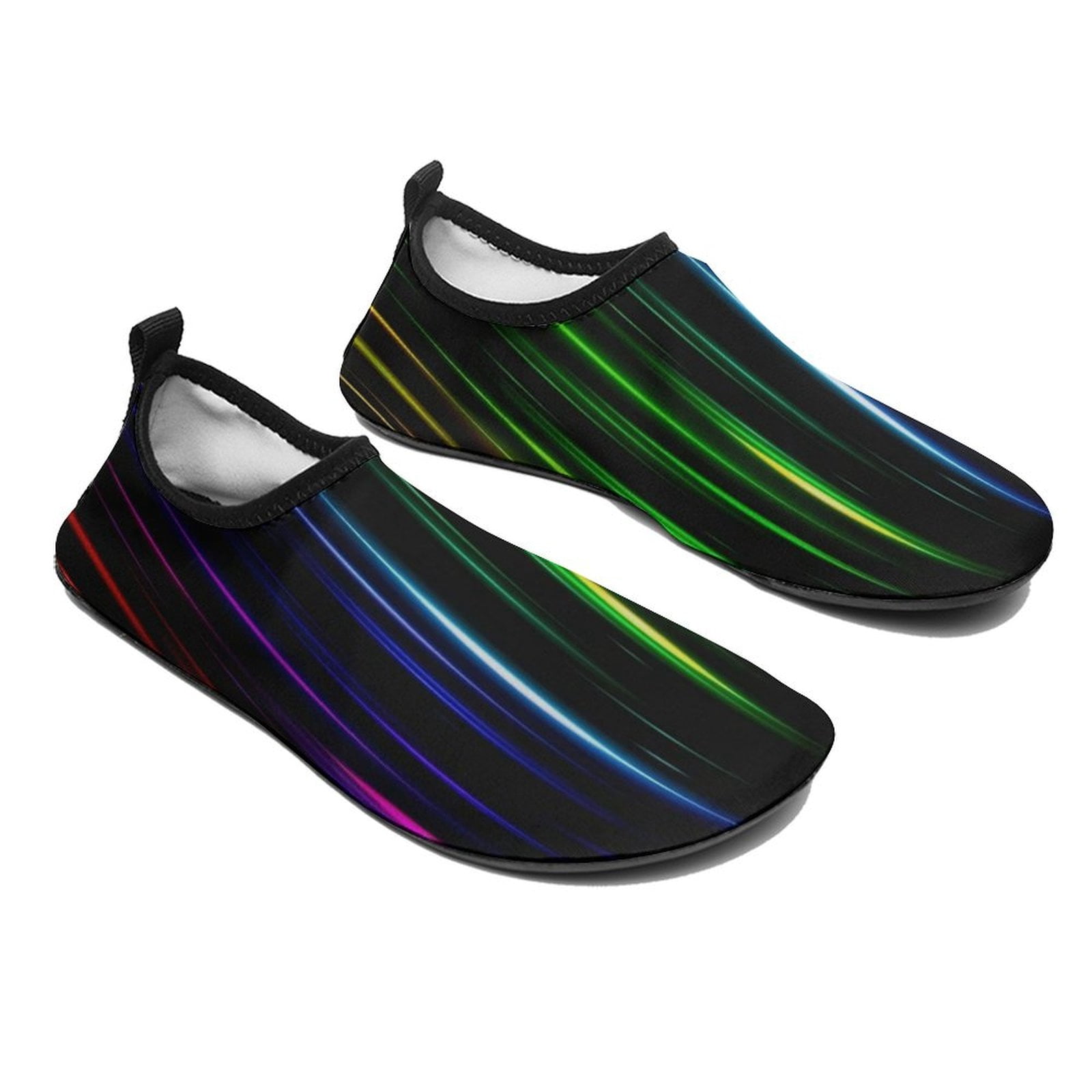 Stripe Color Water Shoes Beach Slip-on Shoes for Men Women Swim Pool ...
