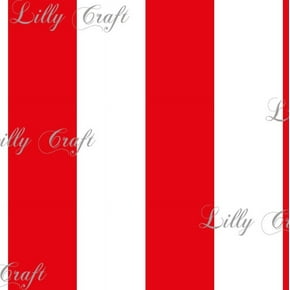 Red White Striped Fabric