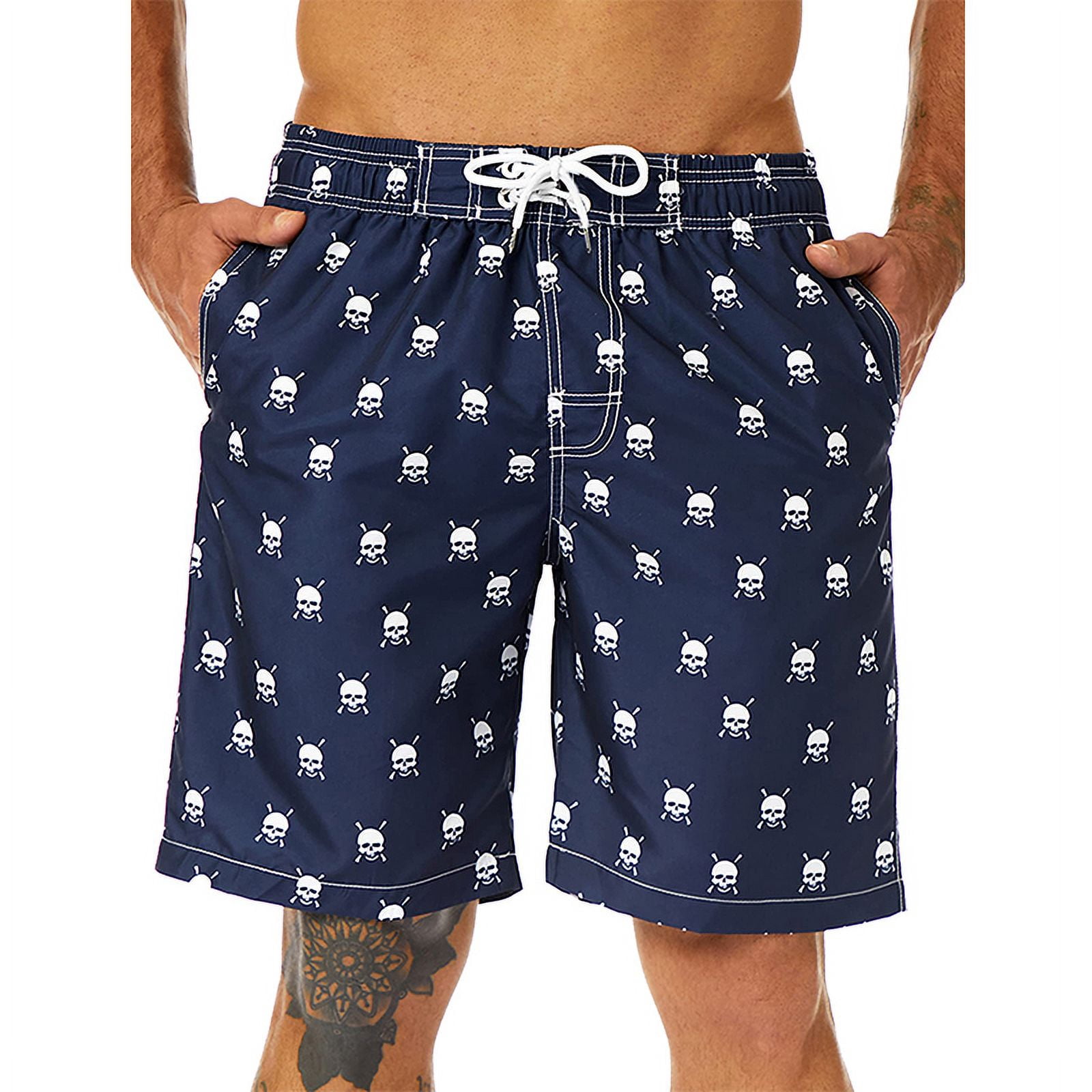 Stripe Graphic Board Shorts 3D Printed Casual Beach Shorts Swimsuit ...