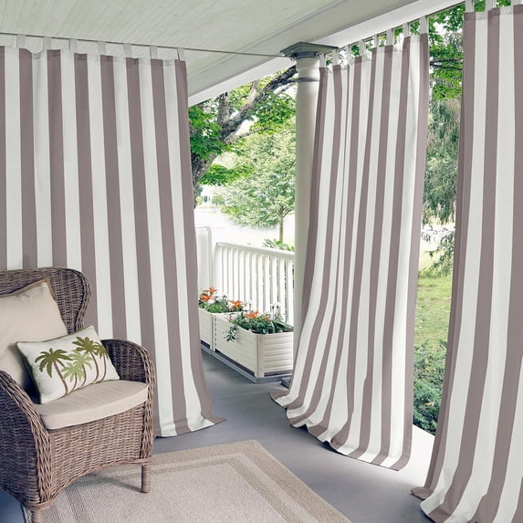Stripe Indoor/Outdoor Curtain Panel - Walmart.com
