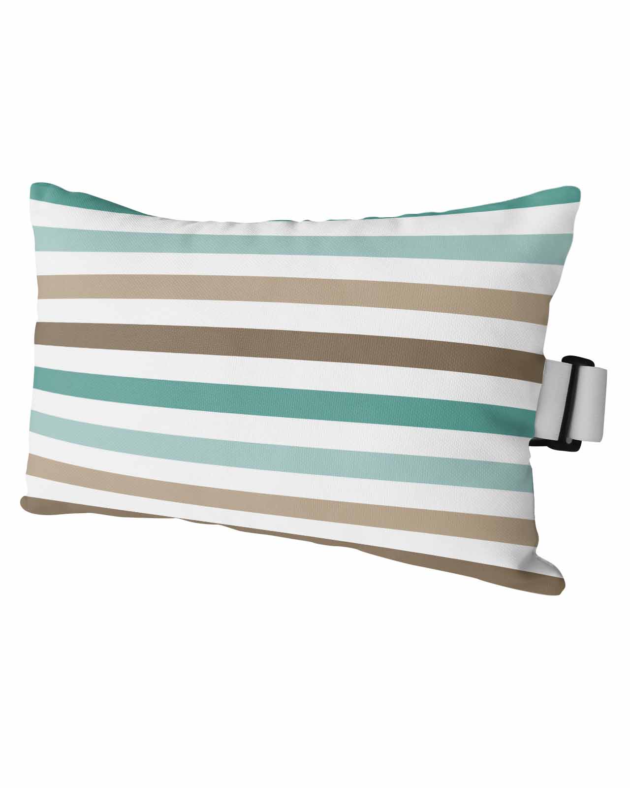Stripe Outdoor Head Resting Pillows with Insert Brown Teal Green White ...