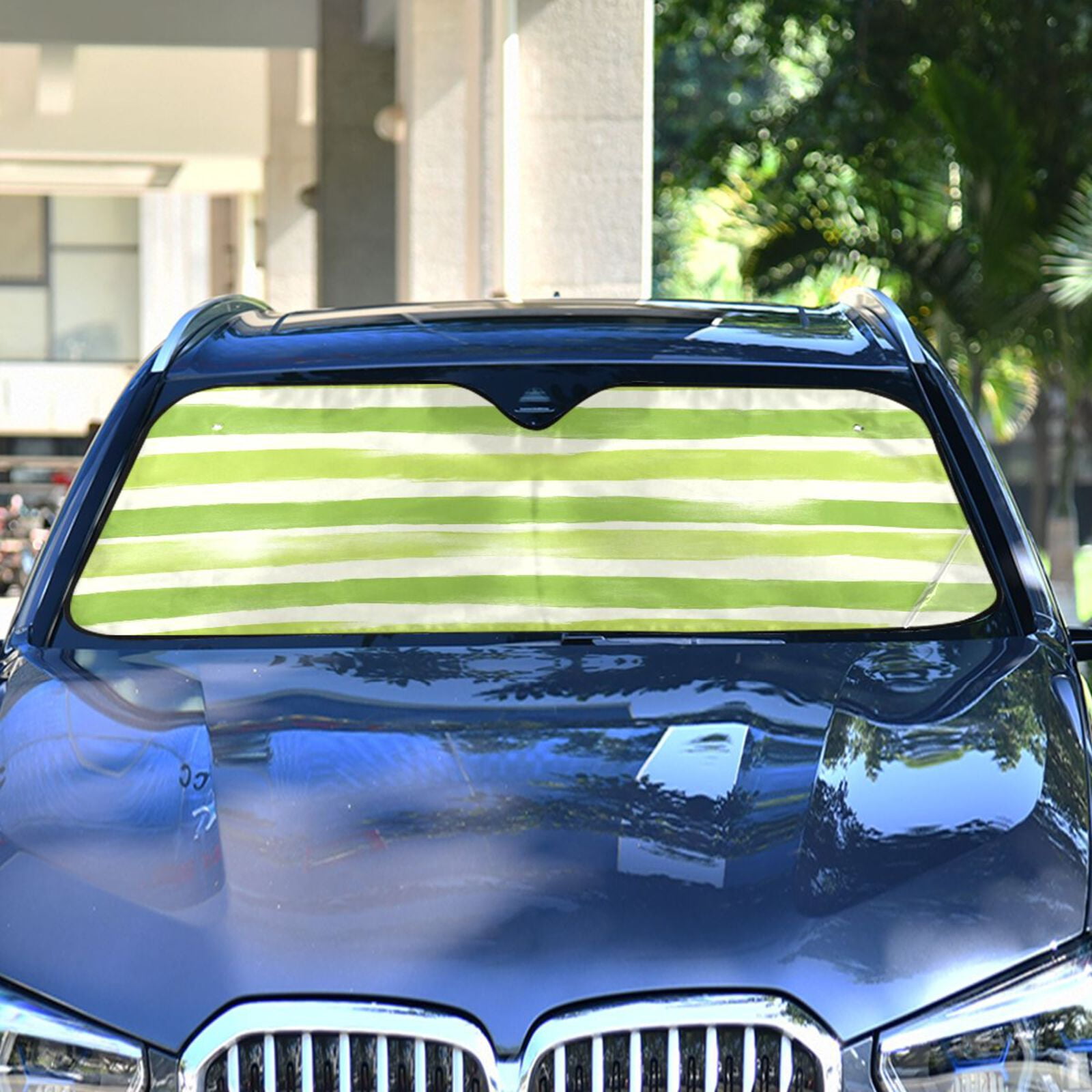 Stripe Pattern Automotive Front Car Windshield Sun Shade Reflector ...