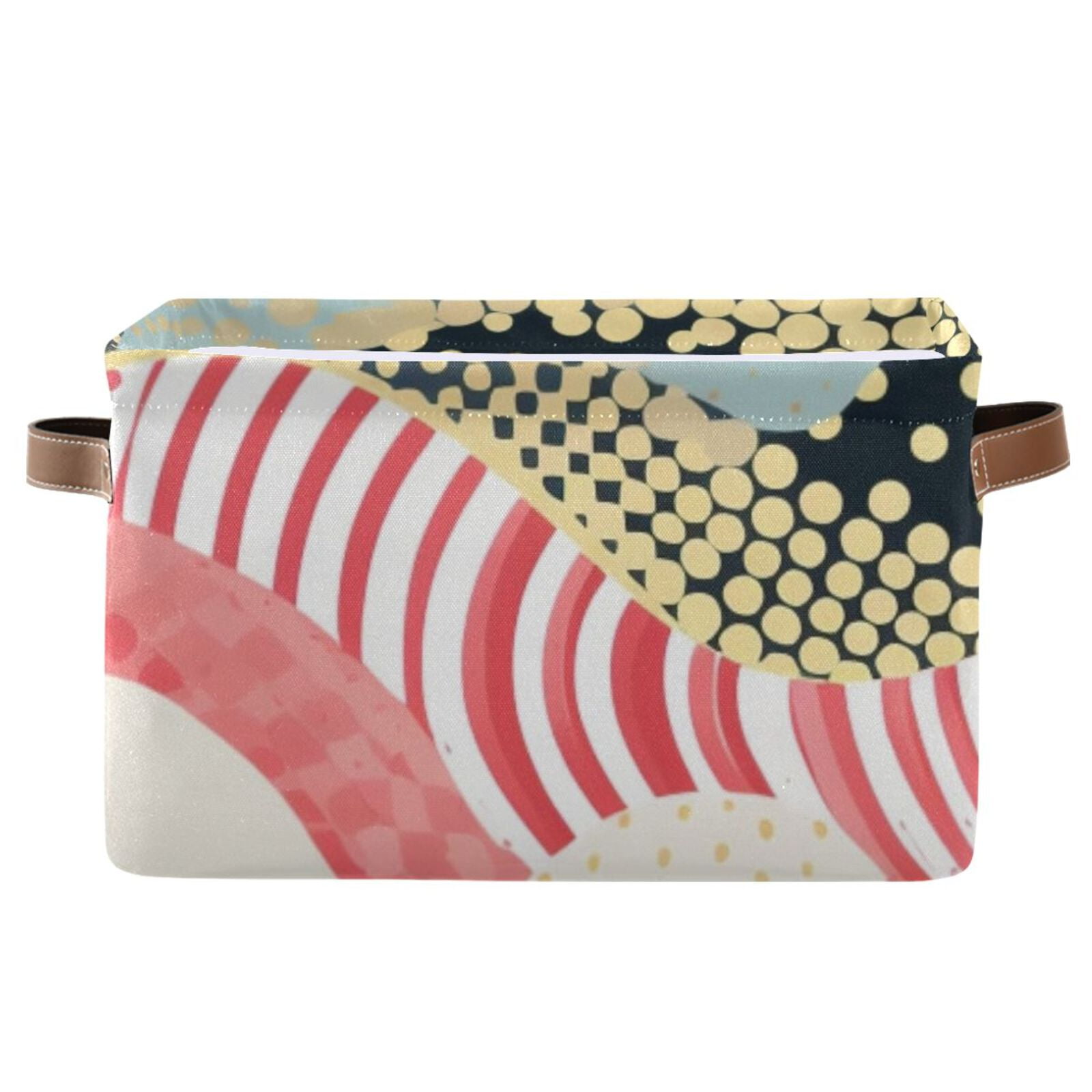 Stripe Stitch Pattern Boho Storage Bins Baskets With Handles Storage ...