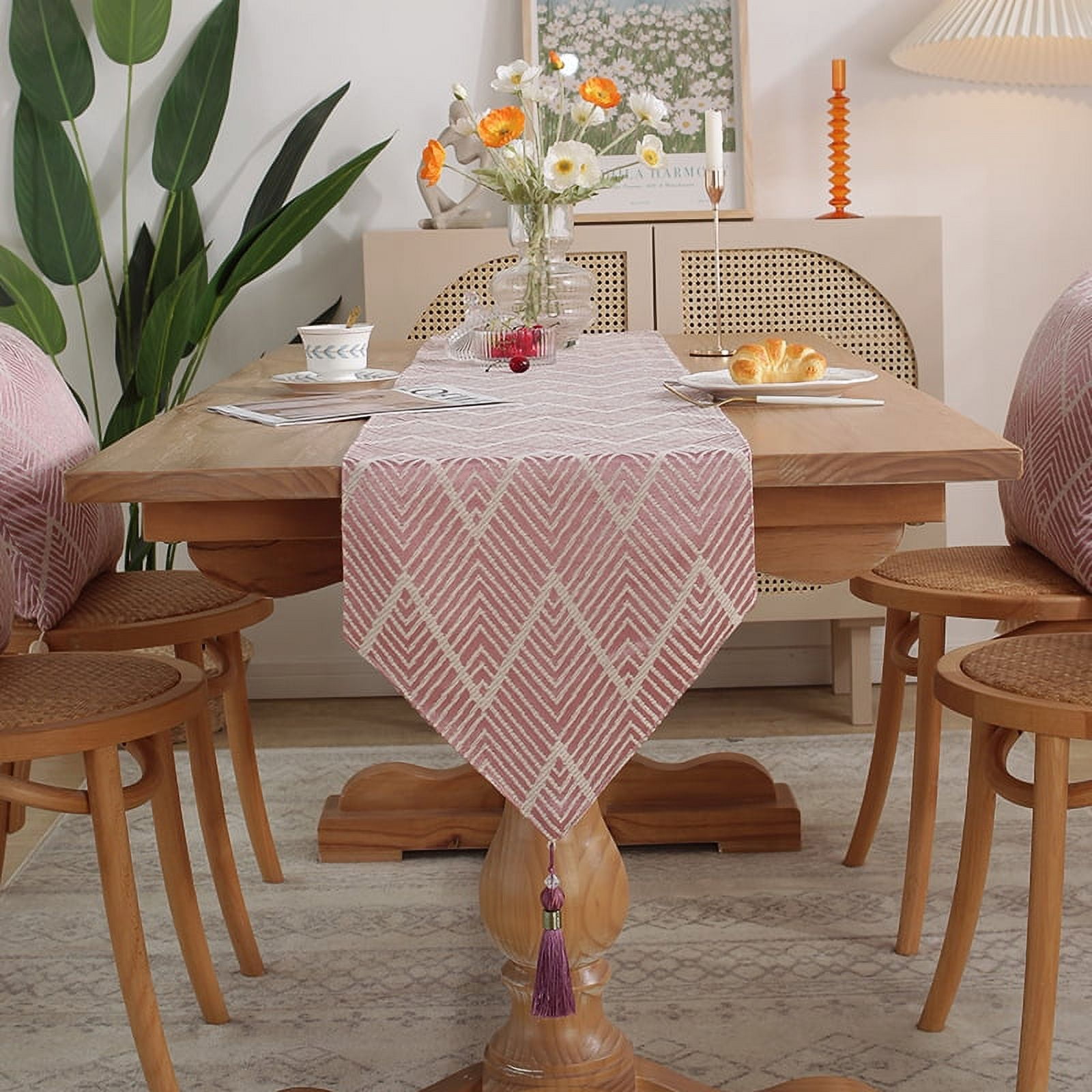 Stripe Tassels Table Runners, Dinner Table Centerpiece for Bohemian ...