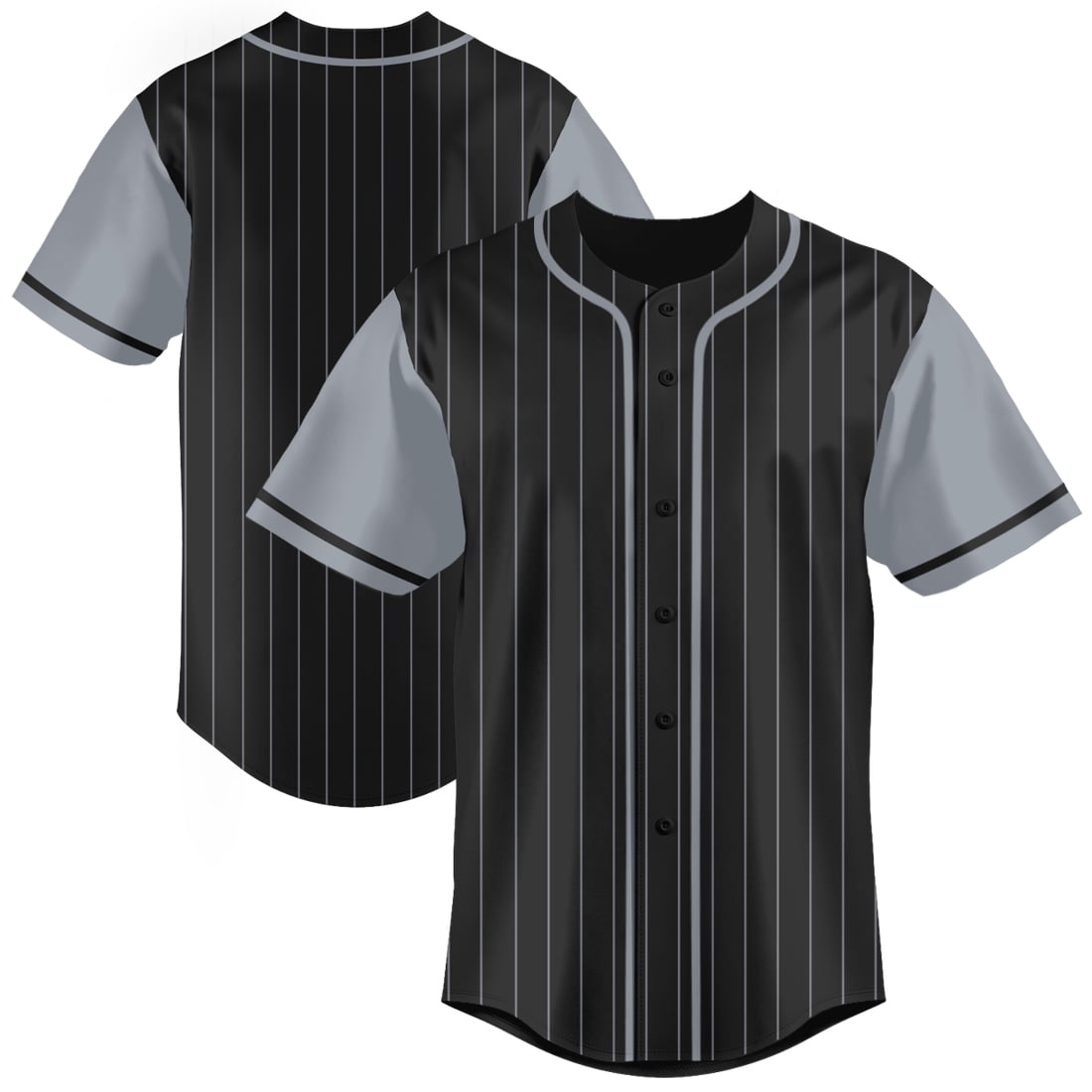 Striped Baseball Jersey Button Down Tshirts Baseball Shirts Sports ...