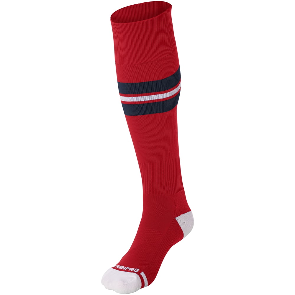 Striped Baseball Sock - SCARLET, NAVY, WHITE - XS - Walmart.com