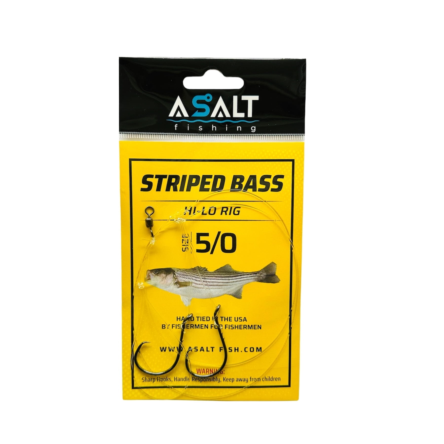 Asalt Fishing Striped Bass 5/0 Hi-Lo Rigs - Circle Baitholder Hooks ...