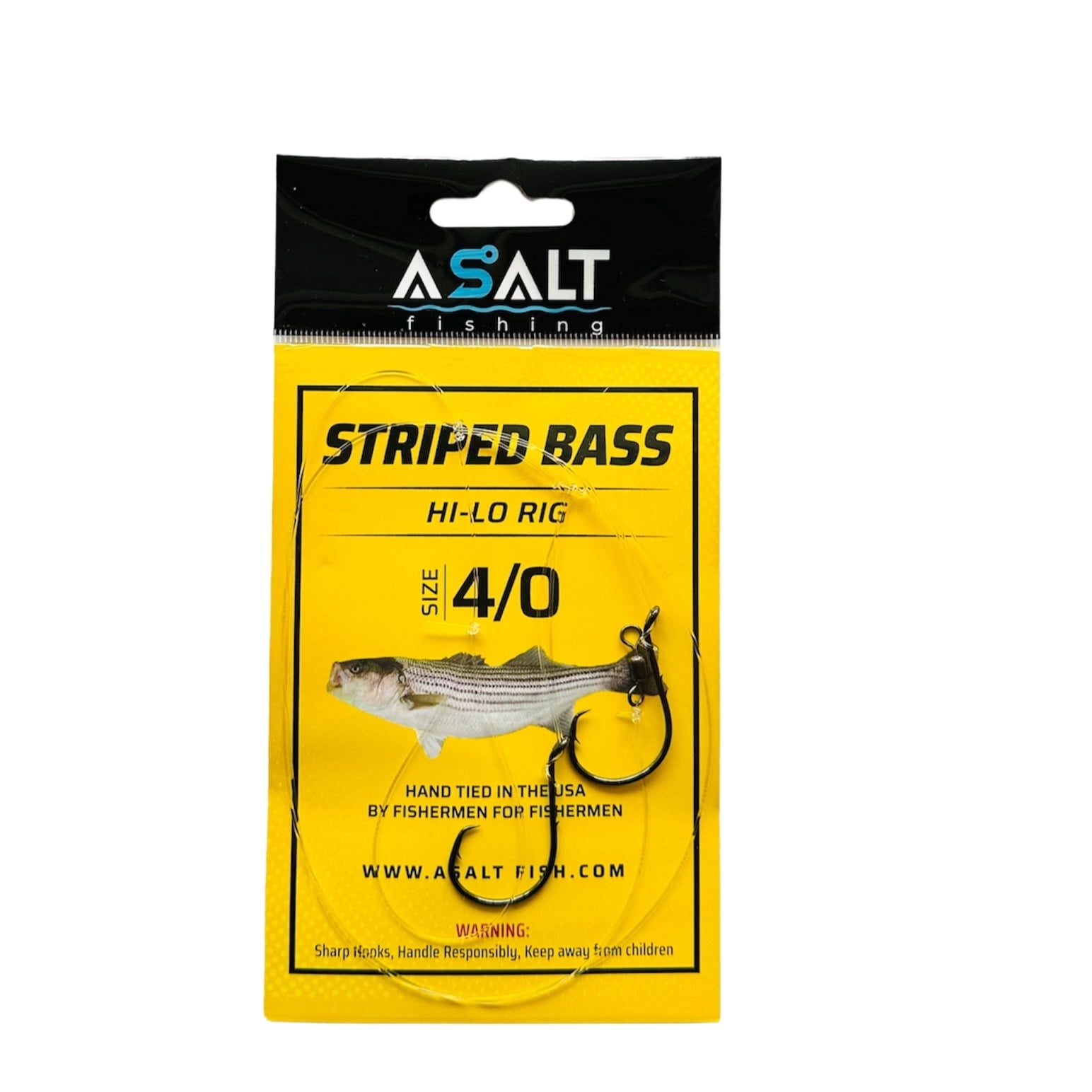 Asalt Fishing Striped Bass 4/0 Hi-Lo Rigs - Circle Baitholder Hooks ...