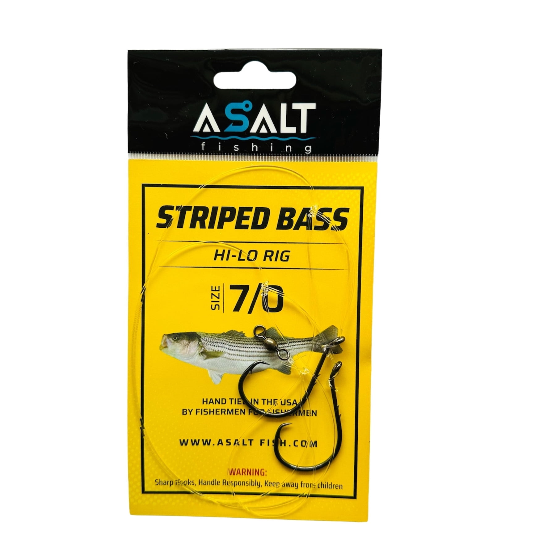 Asalt Fishing Striped Bass 7/0 Hi-Lo Rigs - Circle Baitholder Hooks ...