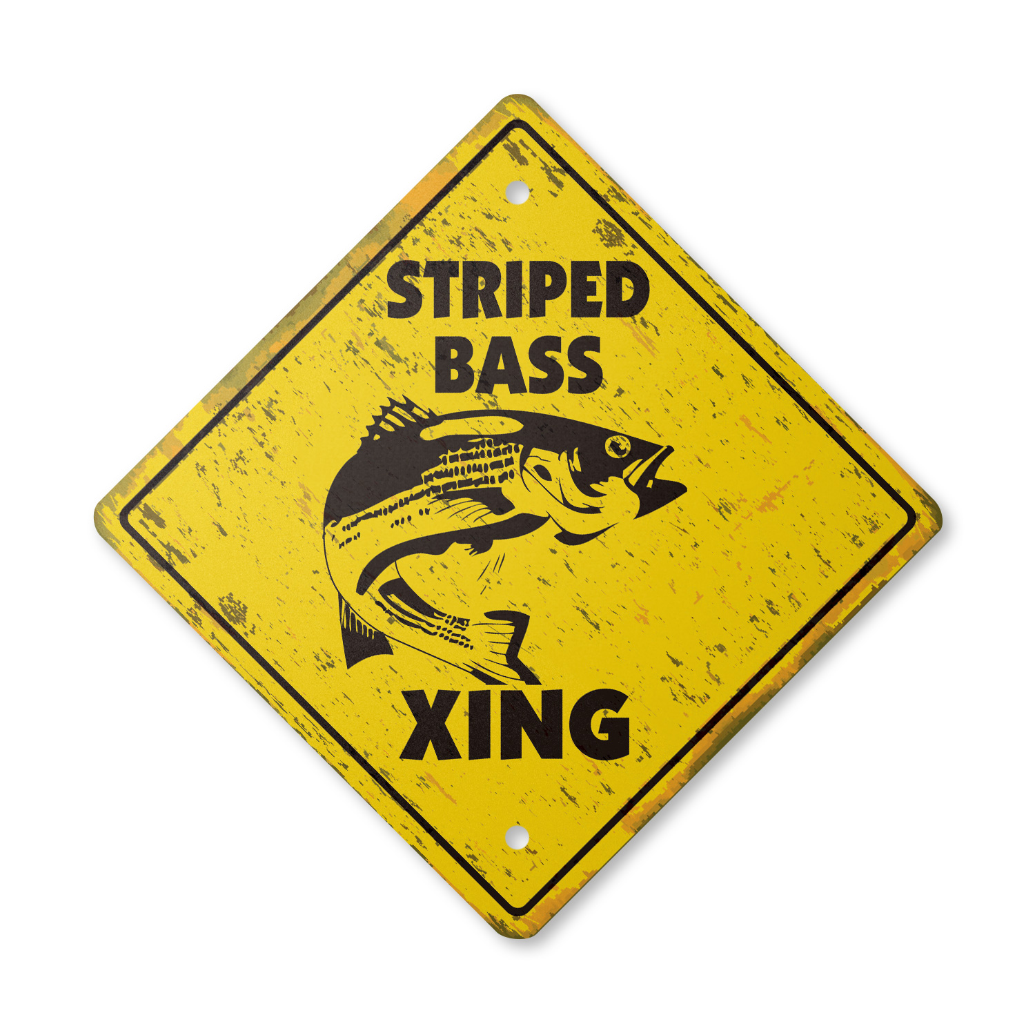 Striped Bass Vintage Crossing Sign Zone Xing | Indoor/Outdoor Plastic ...