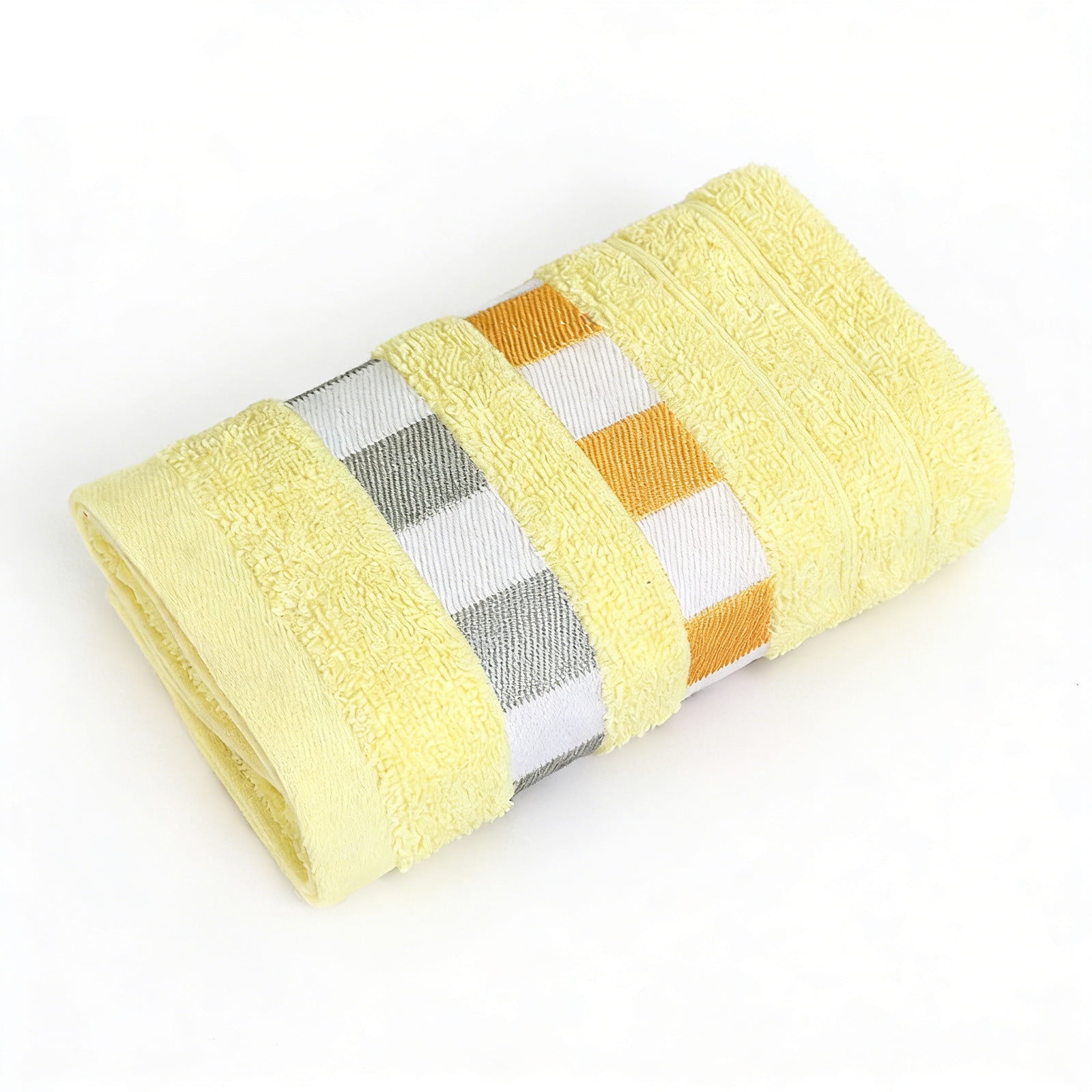 Striped Bath Towel, Geometric Design, Dobby Border, Body Towel for ...