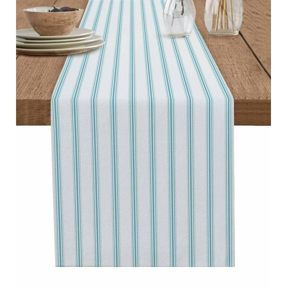 Striped Blue-green Grain Table Runner ration Home r Dinner Table ration ...