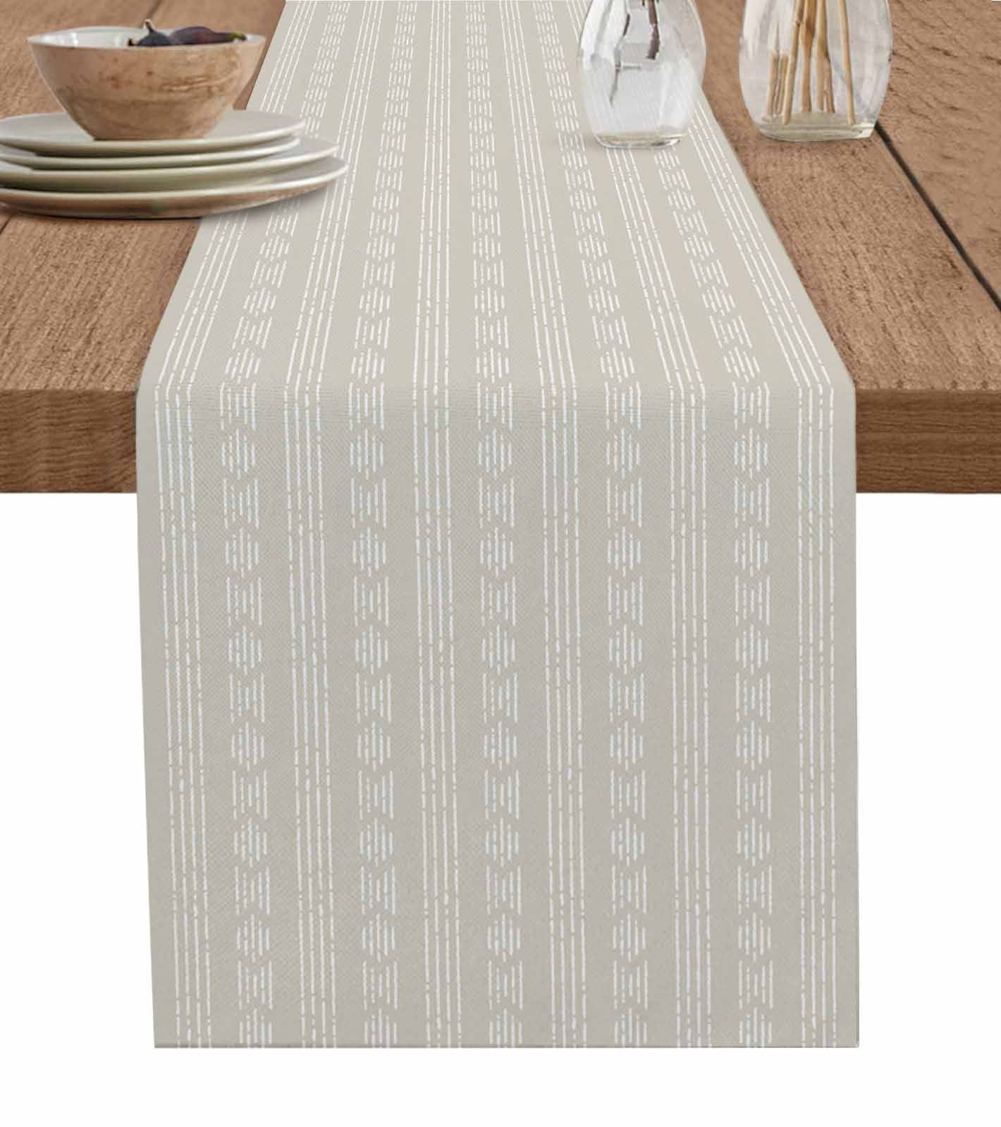 Striped Boho Teal Wedding r Table Runners Coffee Table Kitchen Dining ...