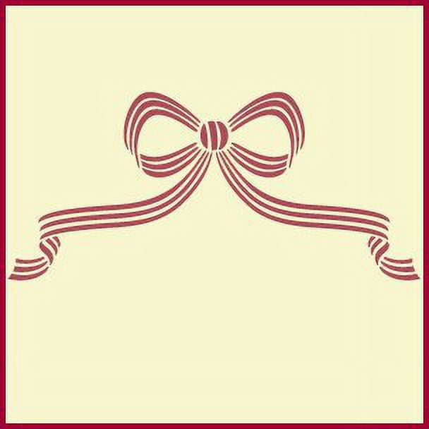 Striped Bow Stencil - DIY Custom Wedding Romance Romantic Cupid Love ...