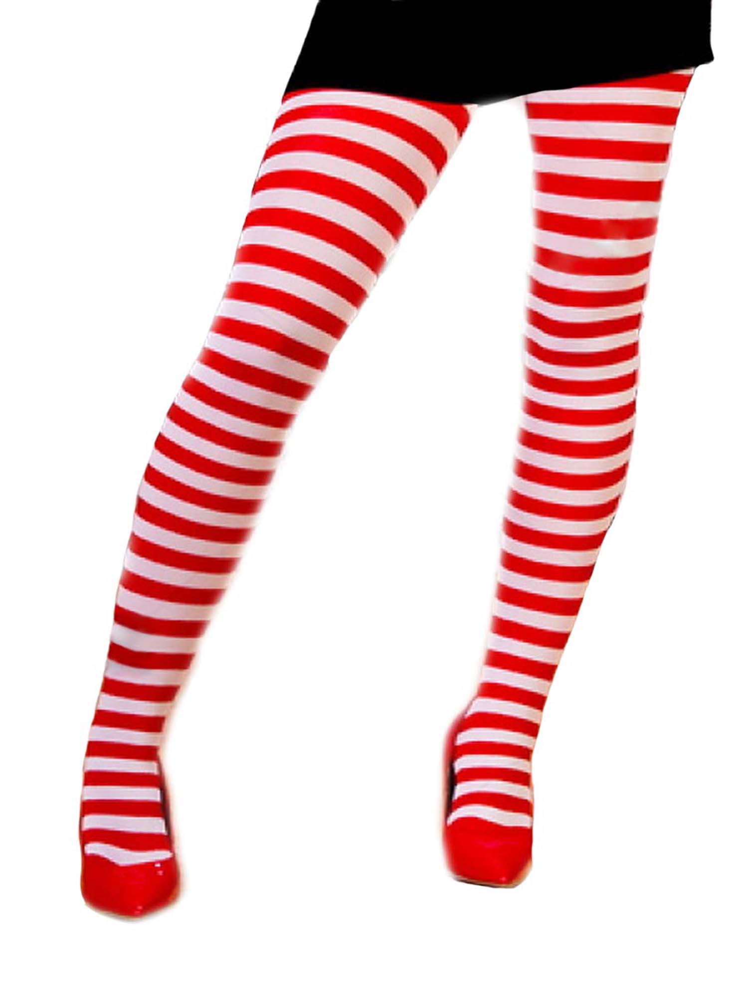 Striped Candy Cane Tights Pantyhose Hosiery - Walmart.com