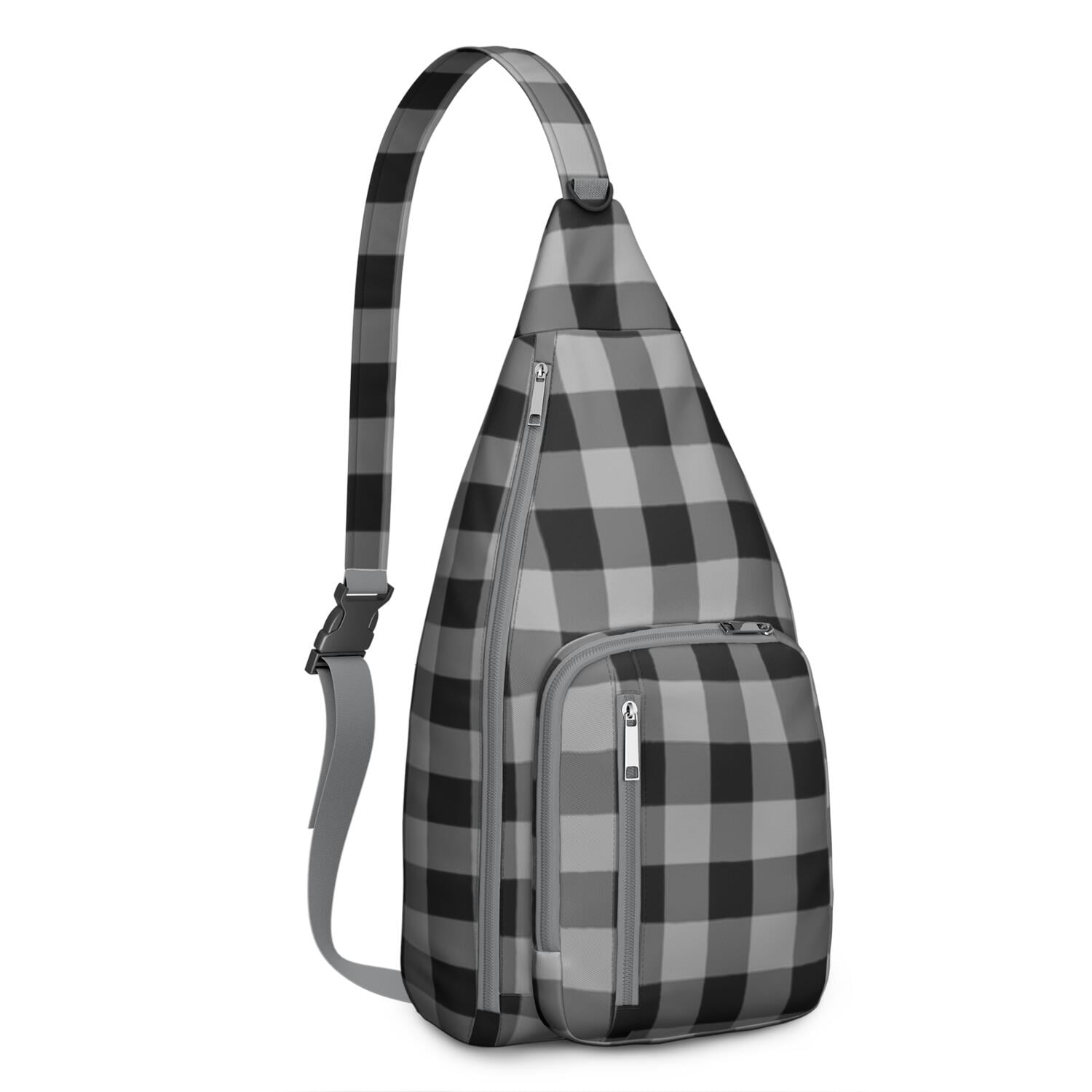 Striped & Checkered Fusion Sling - Innovative Pattern Hybrid Crossbody ...