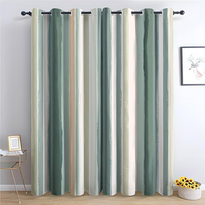Striped Curtains For Bedroom, Minimalist Vertical Stripe Curtain For ...