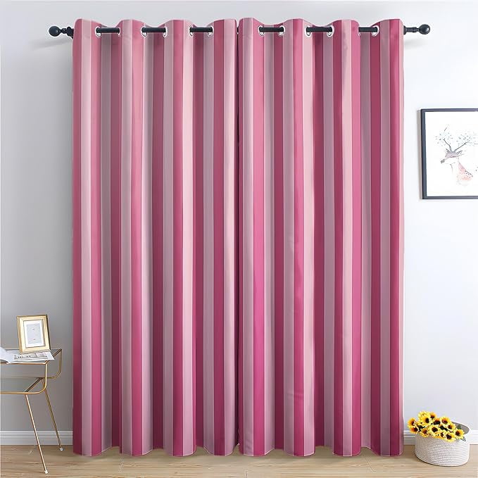 Striped Curtains For Bedroom, Minimalist Vertical Stripe Curtain For ...