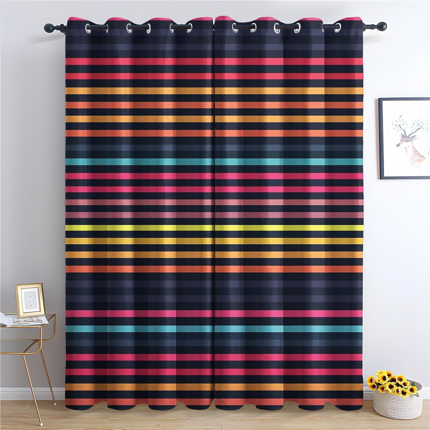 Striped Curtains For Living Room - Striped Blackout Curtains For ...