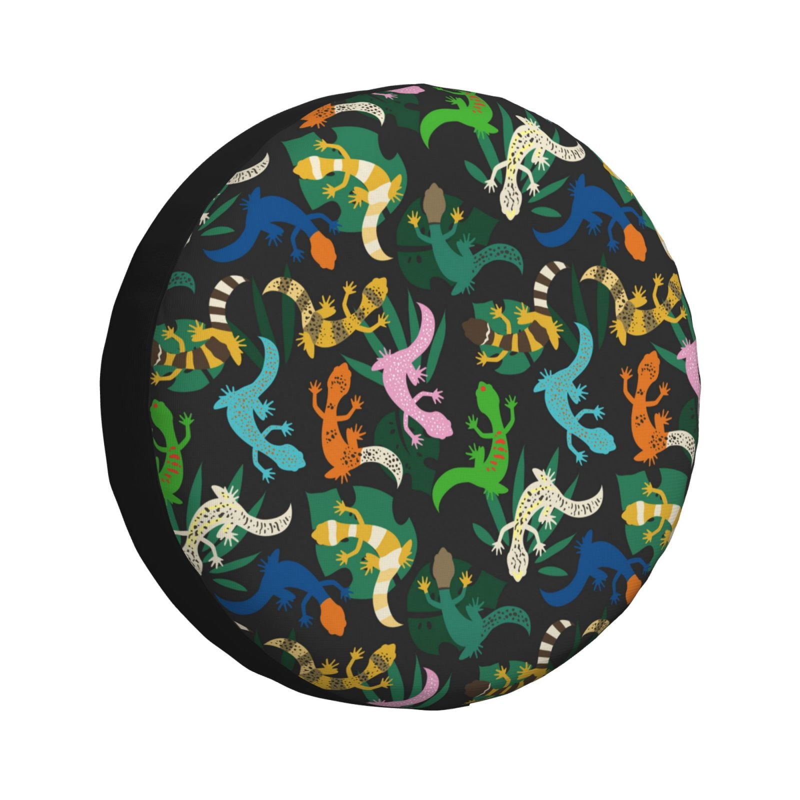 Striped Cute Lizard Gecko Plant_A Spare Tire Cover for Trailer Camper ...