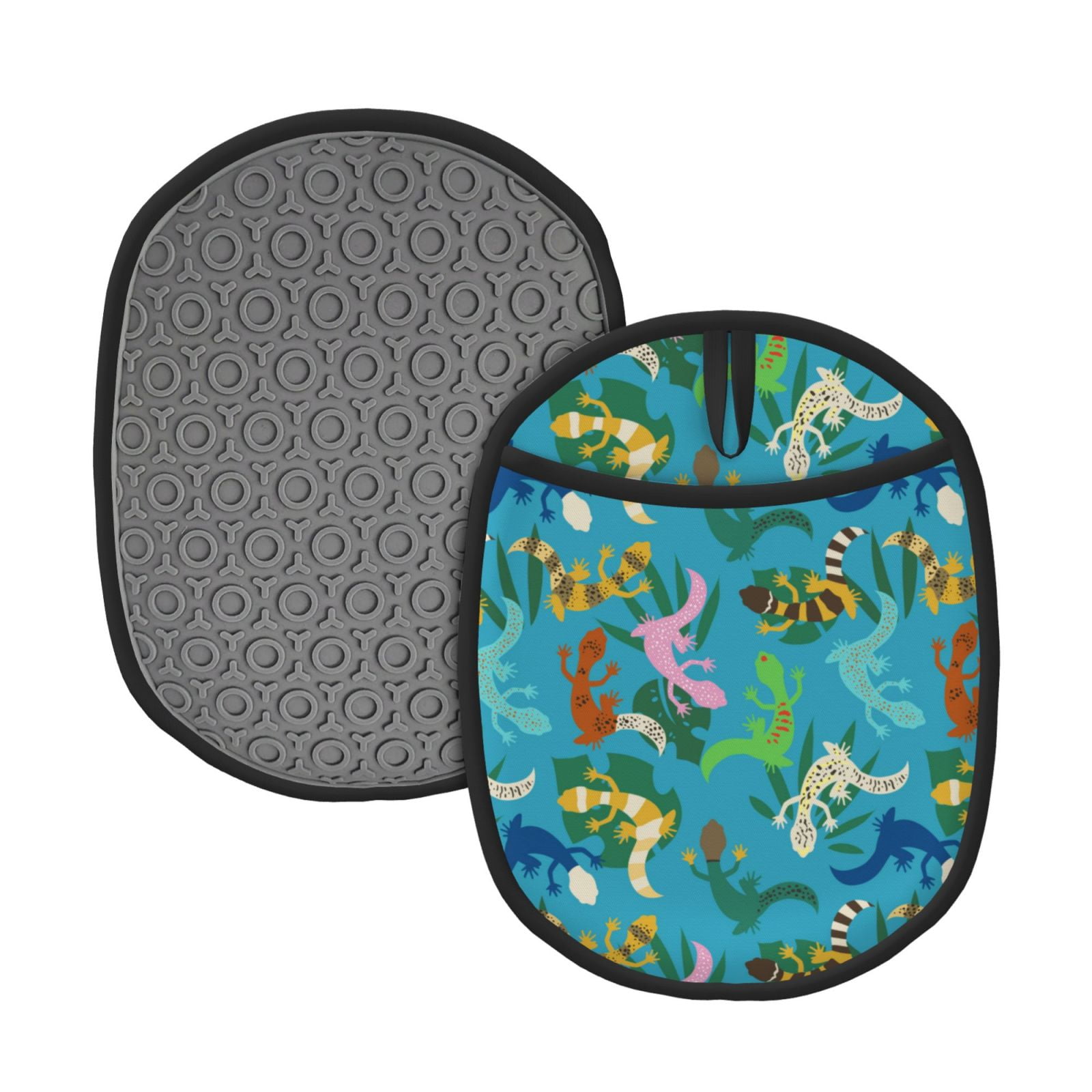 Striped Cute Lizard Gecko Plant_B Pot Holders for Kitchen, Heat ...