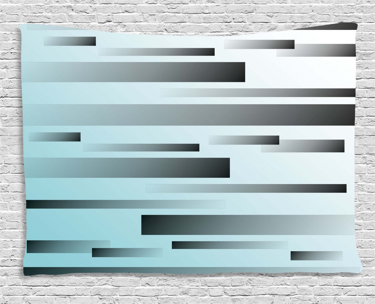 Striped Decor Tapestry, Abstract Symbolism Lines Featured Modern Multi ...